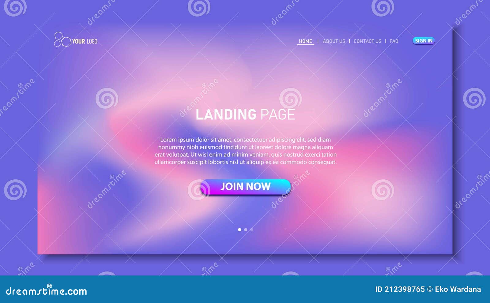 Minimalist Landing Page Background. Website UI Design Background. Eps ...