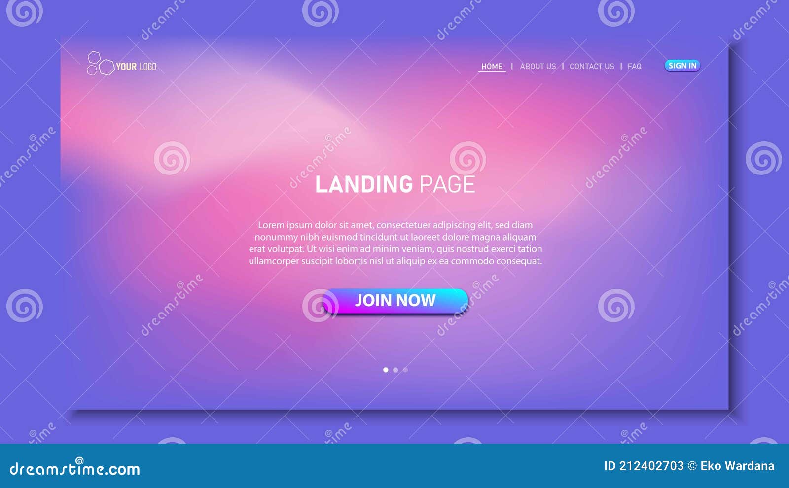 Minimalist Landing Page Background. Website UI Design Background. Eps ...
