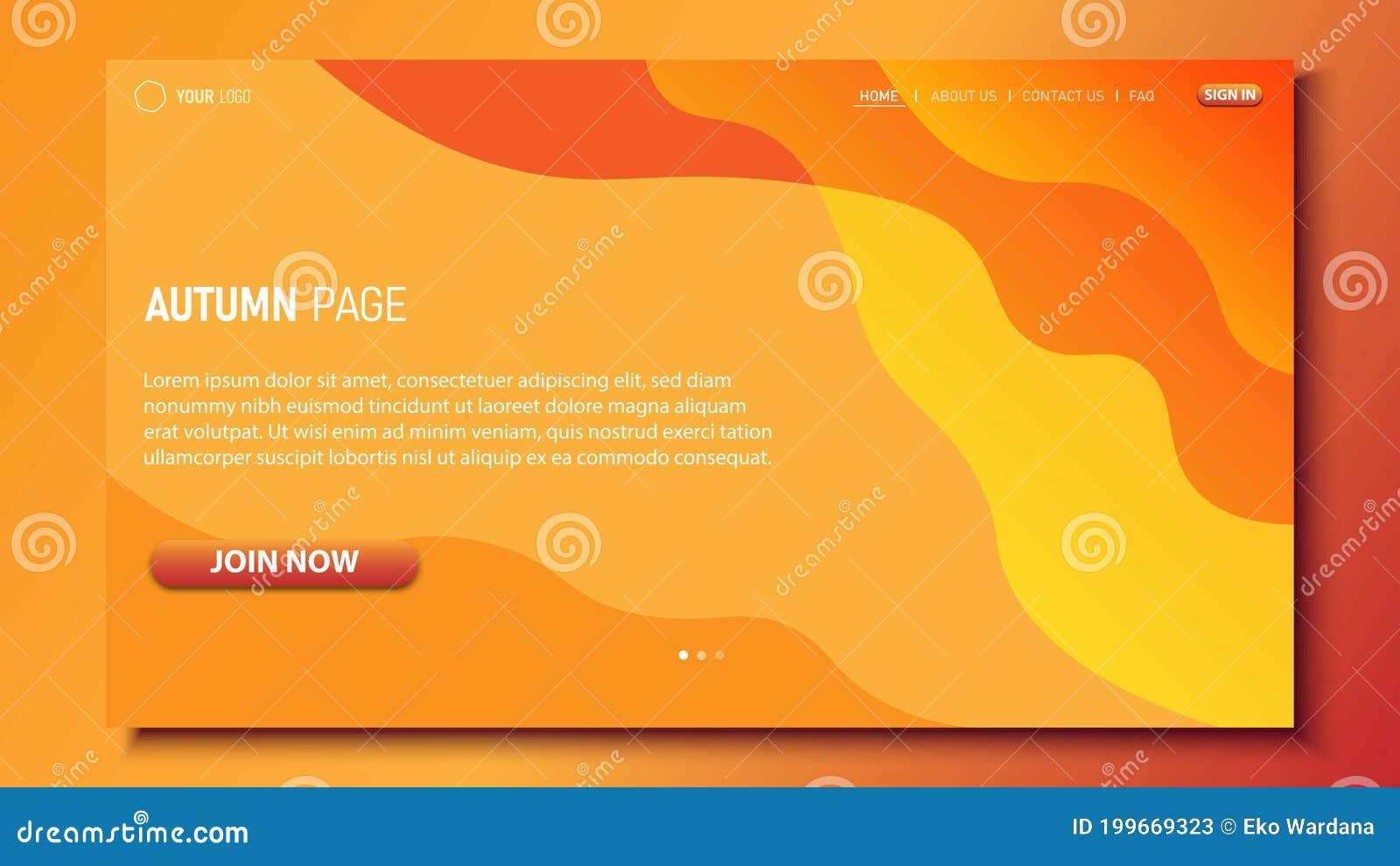 UI Background Design for Website. Landing Page Background Stock Vector ...
