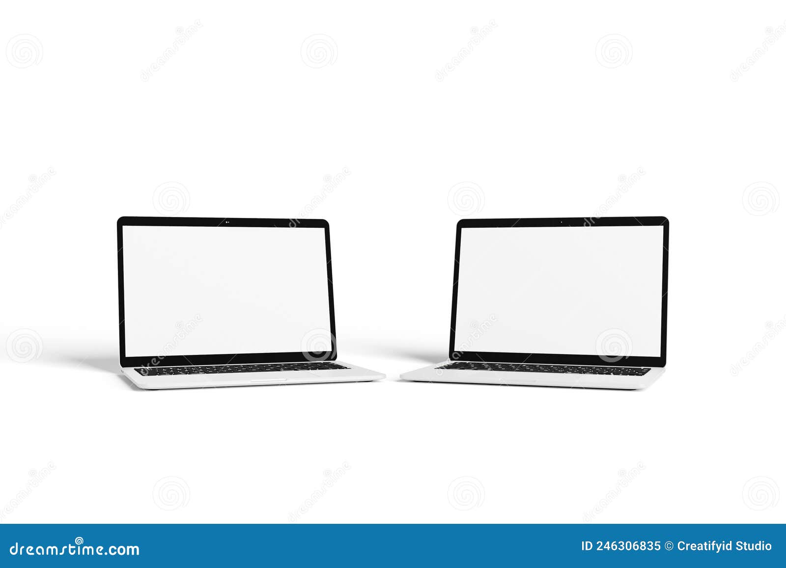 Minimalist Laptop Screen Mockup With Pastel Color Background Stock ...