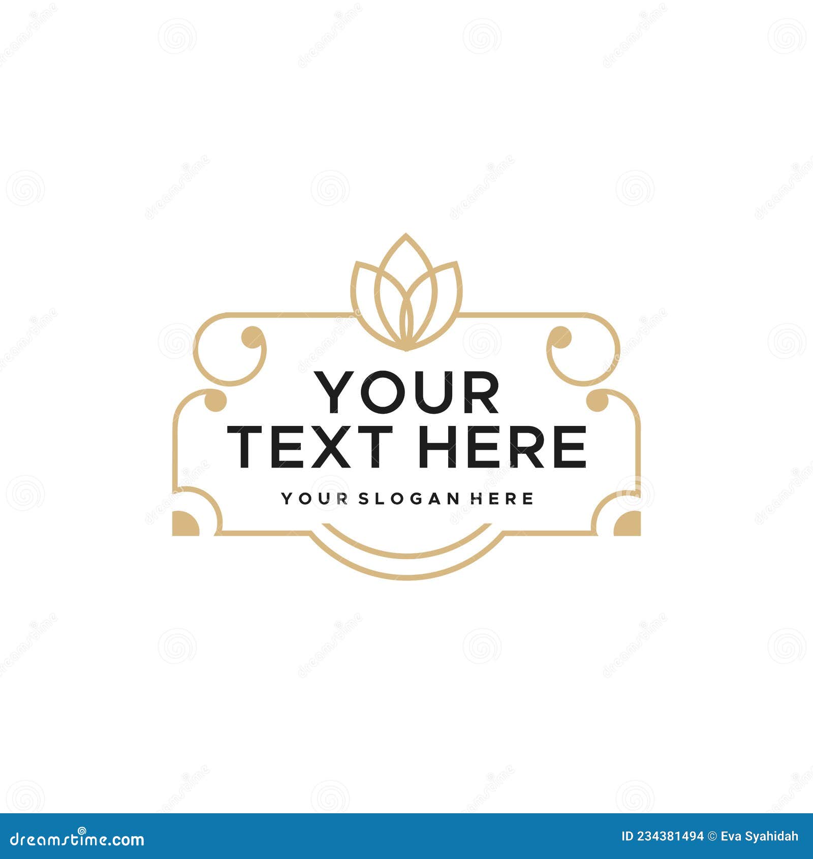 Minimalist Leaf Leaves Framework Frame Logo Design Stock Vector ...