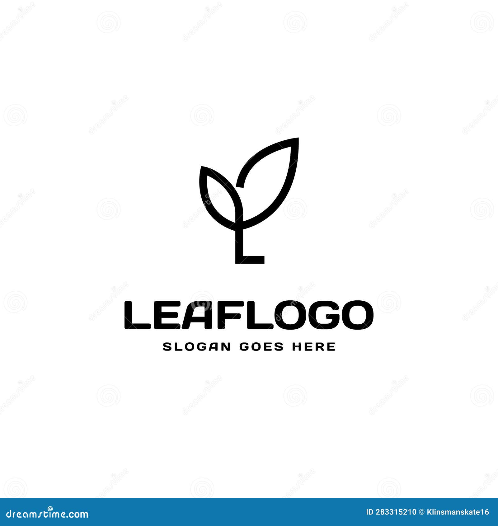 Minimalist Leaf Logo Design Template Concept Stock Vector ...
