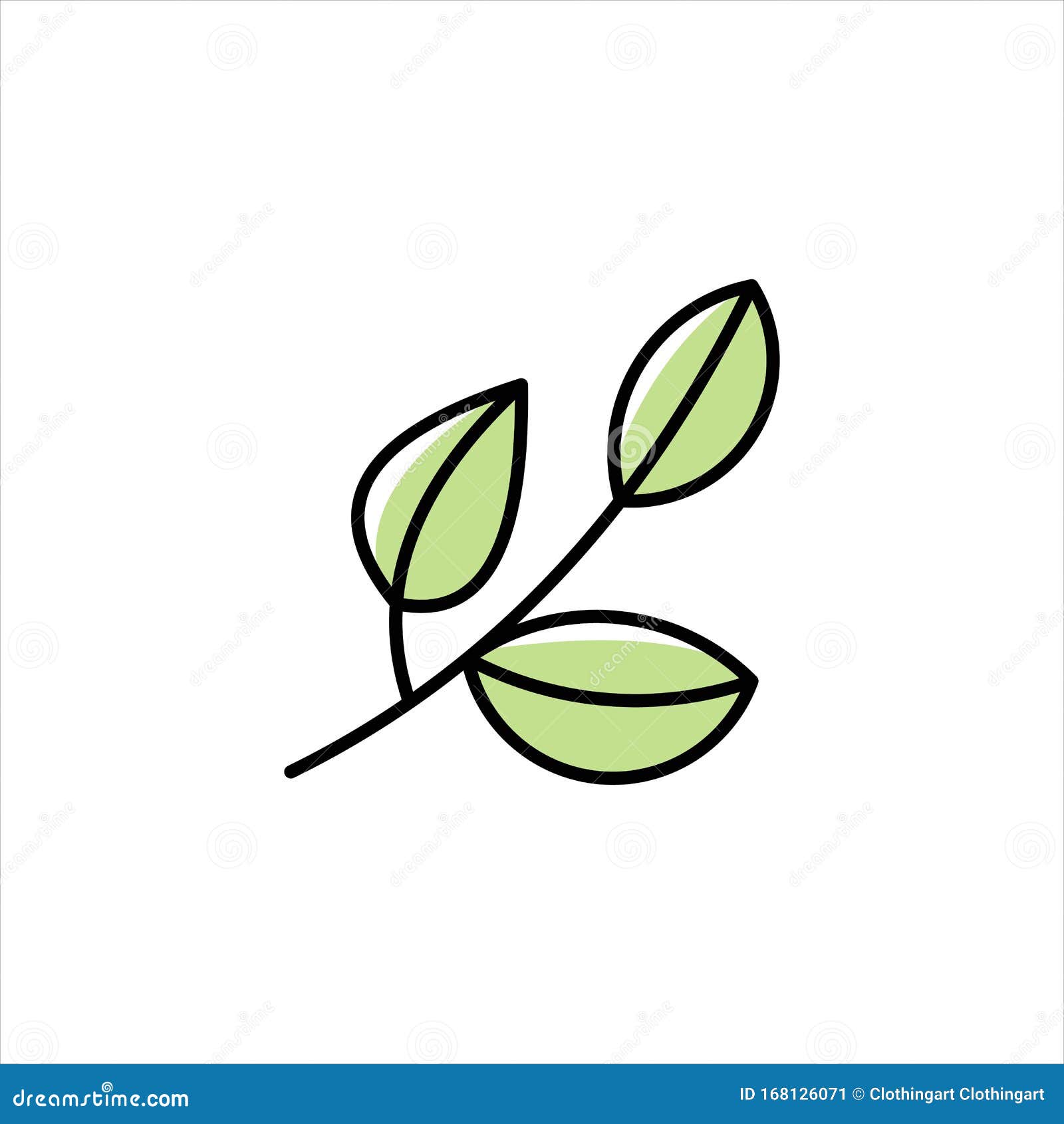 Minimalist Leaf Vector Logo Line Art Stock Vector - Illustration of ...
