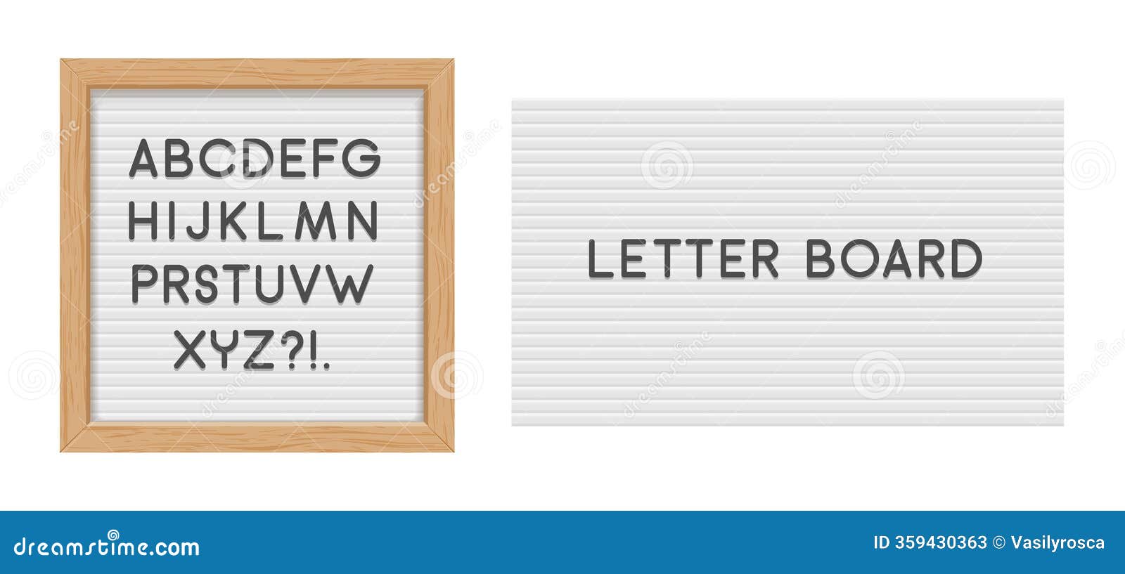 Letter Board Black Isolated Word Background Frame Message Vector ...