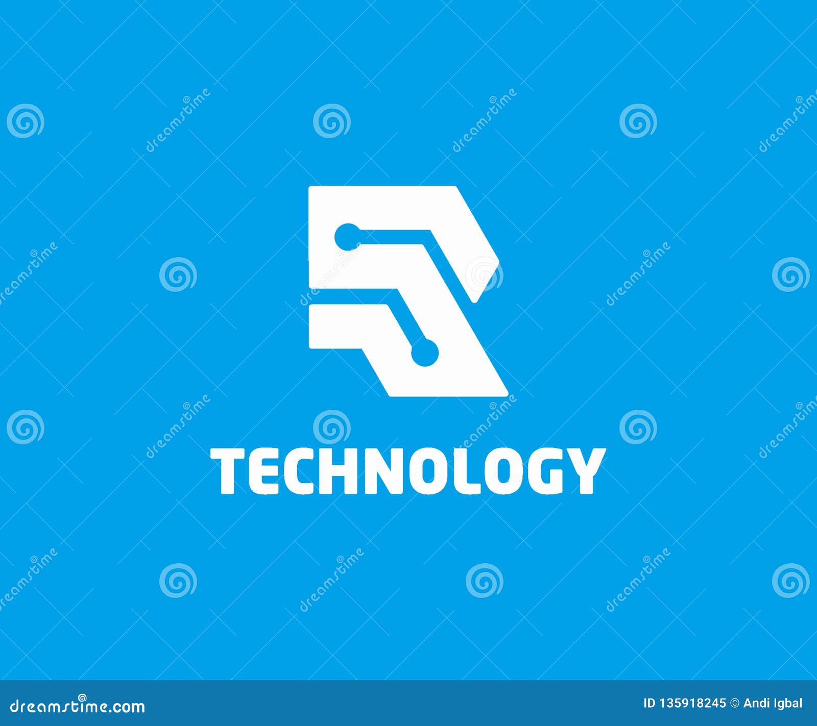 Minimalist of Letter R with Connect Logo Design Concept. Technology ...