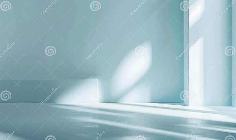 Minimalist Light Blue Studio Room Background Stock Illustration ...