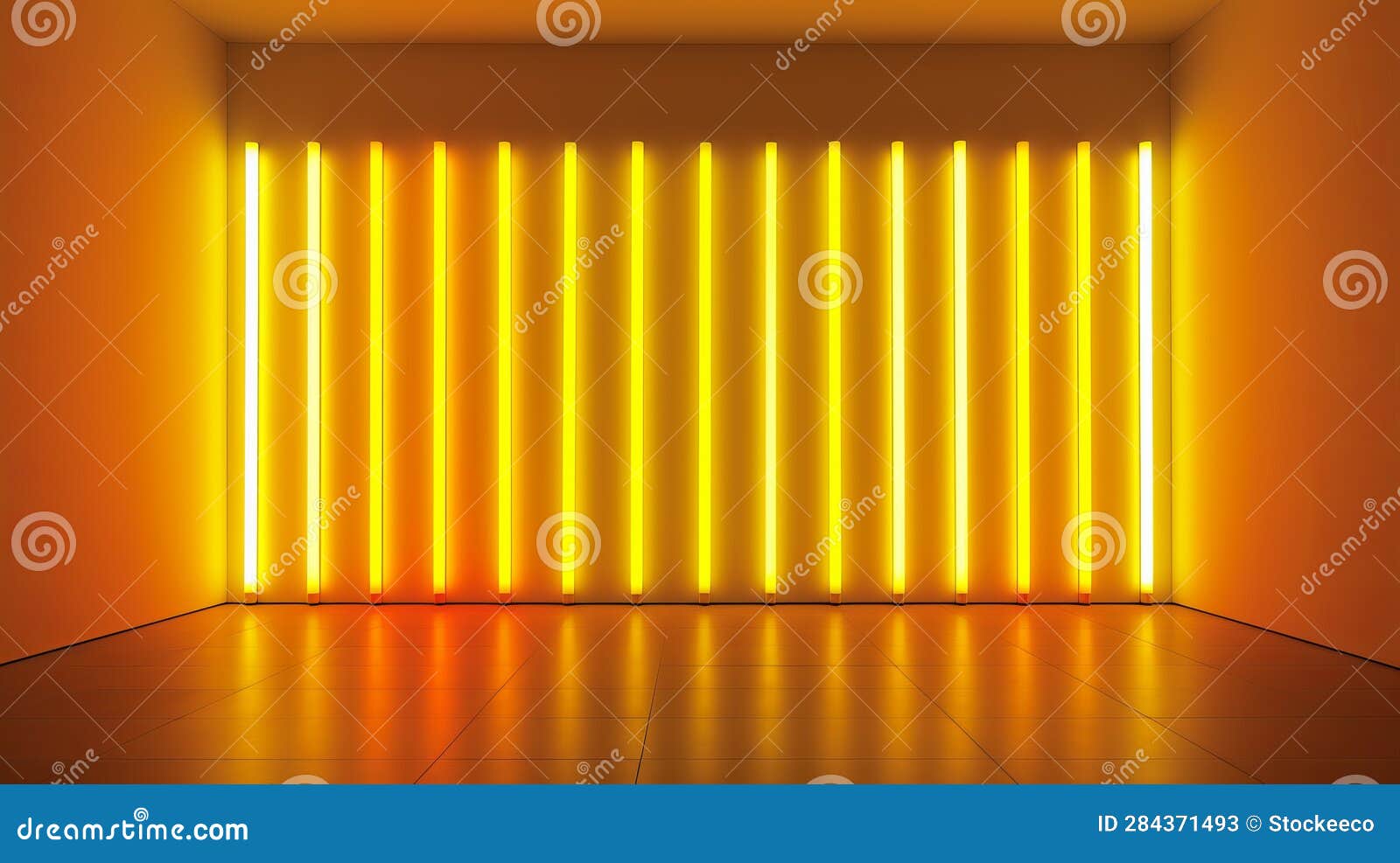 Minimalist Light Show Inspired by Dan Flavin Stock Illustration ...