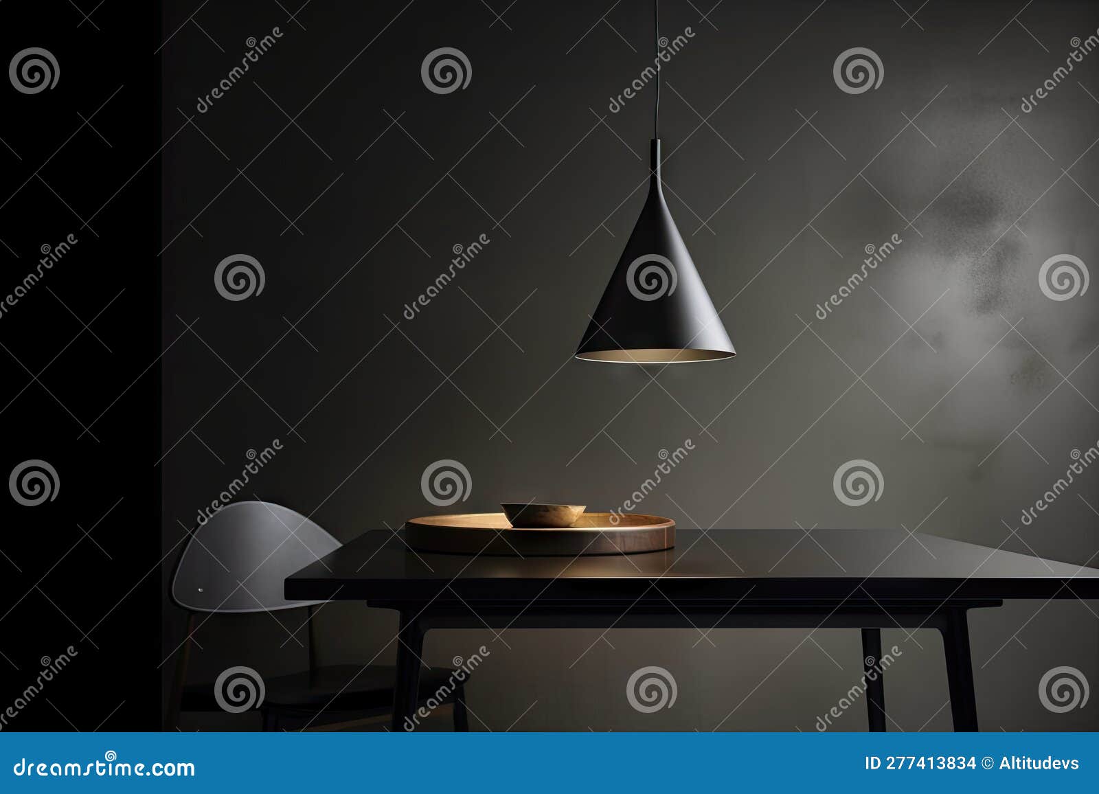 A Minimalist Lighting Fixture with a Single Lamp and Sleek Design Stock ...