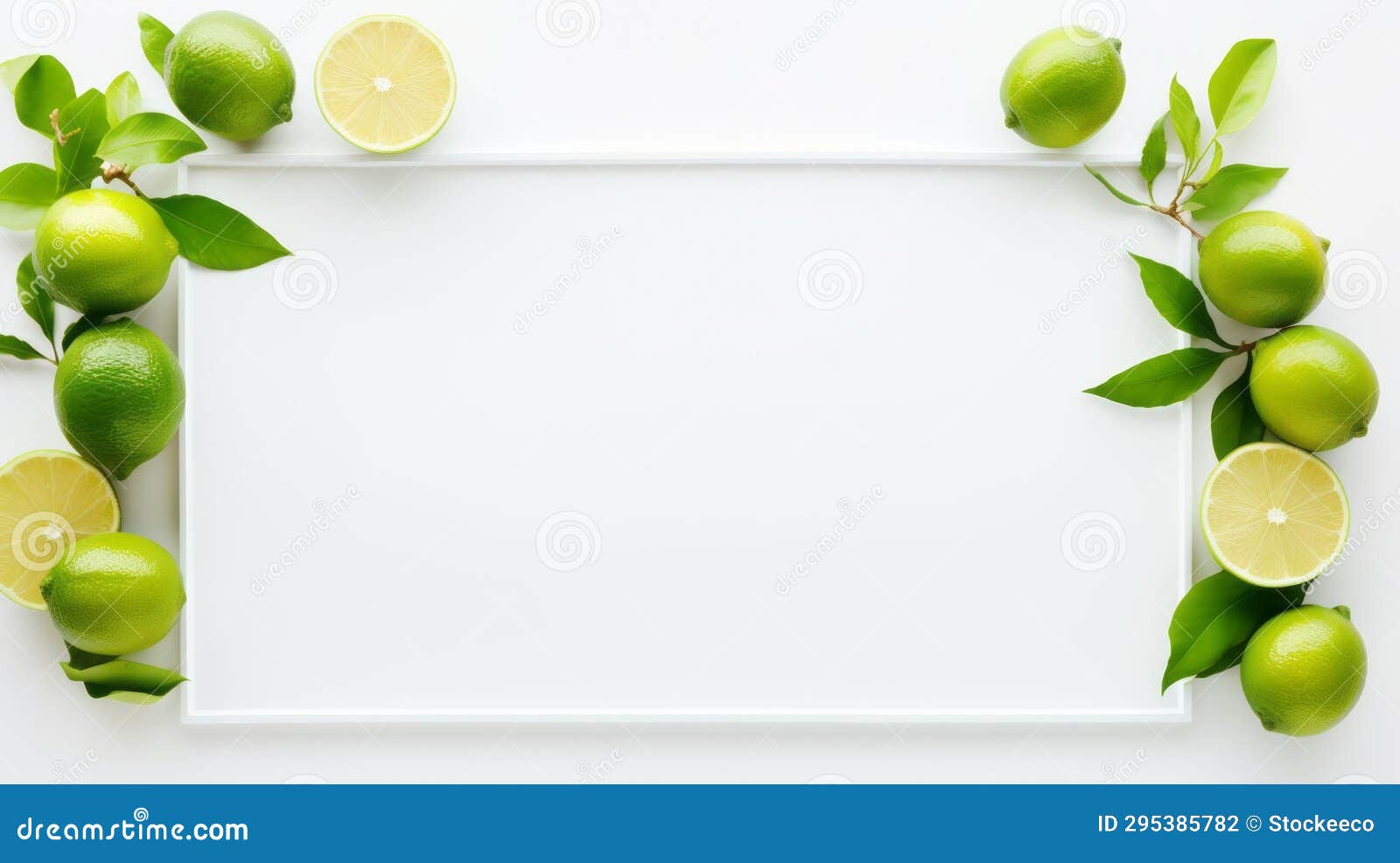 Minimalist Lime and Lemon Design on White Flat Frame Stock Illustration ...