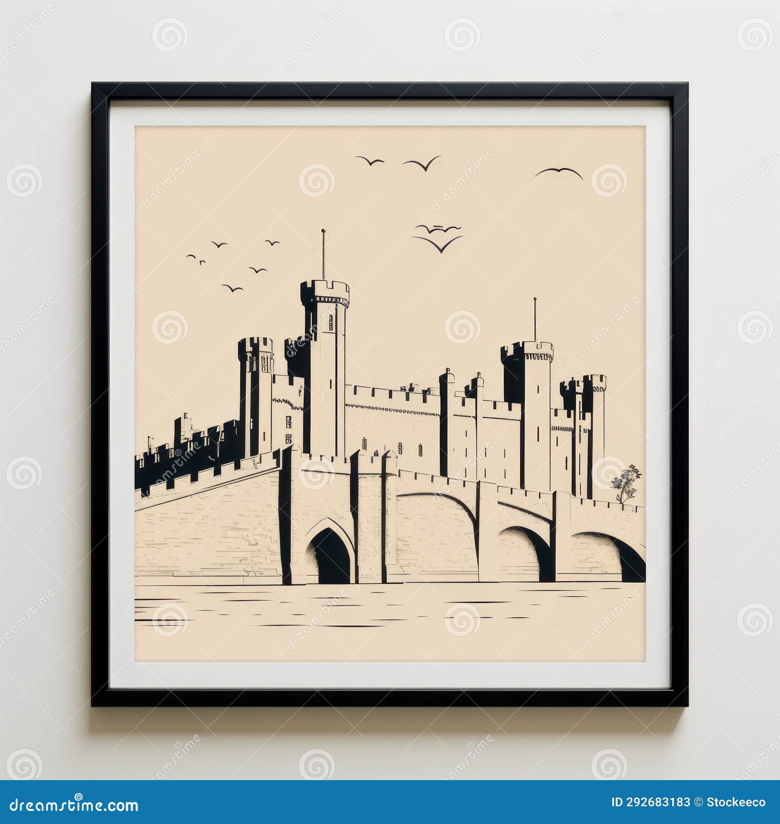 Drawing Castles. Medieval Buildings Old Gothic Towers Ancient ...