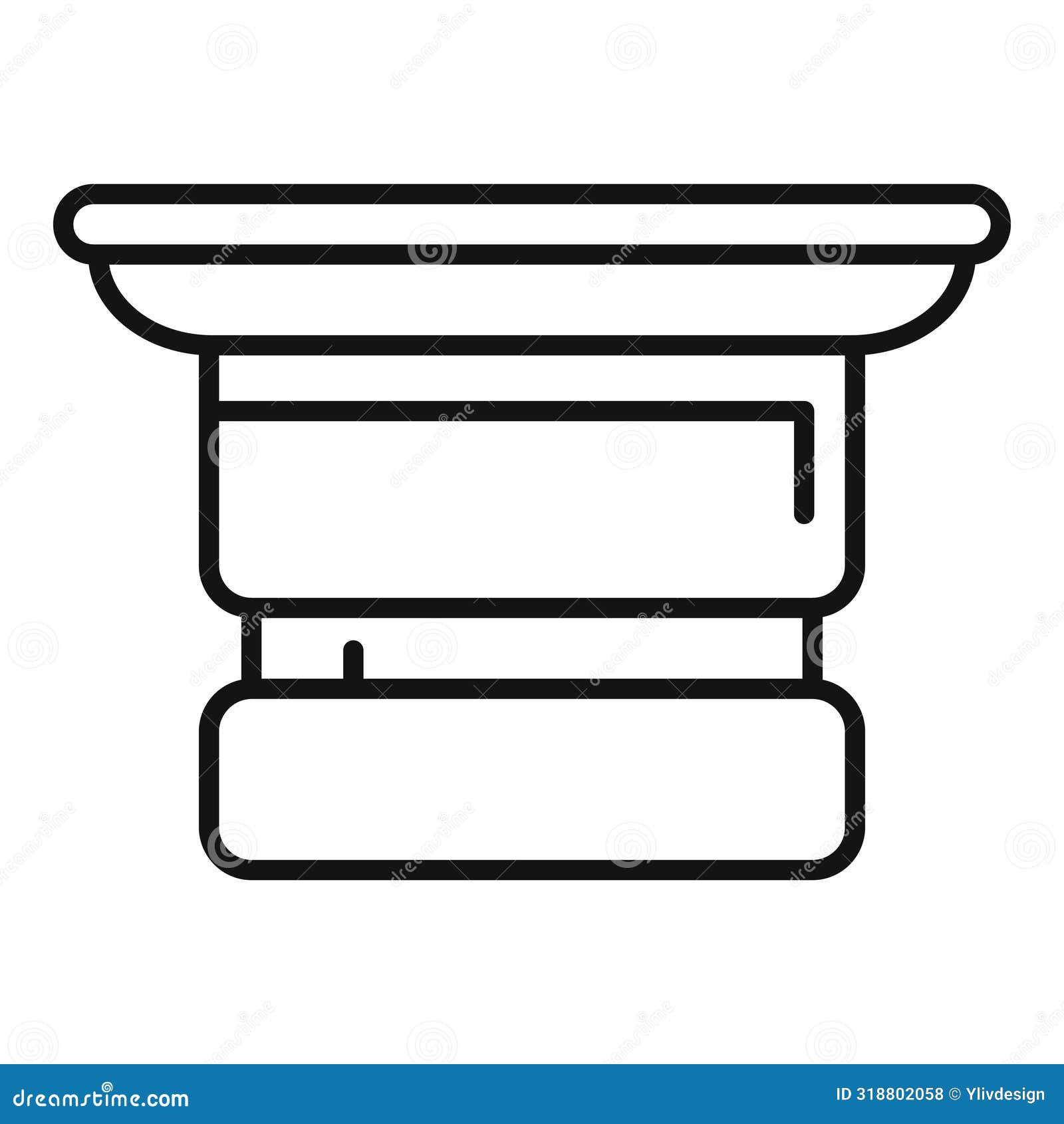 Minimalist Line Art of Ionic Column Stock Vector - Illustration of ...