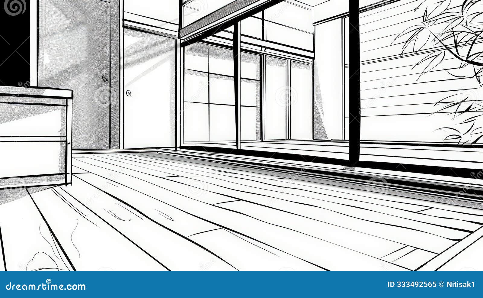Minimalist Line Drawing Animation Storyboards Stock Illustration ...