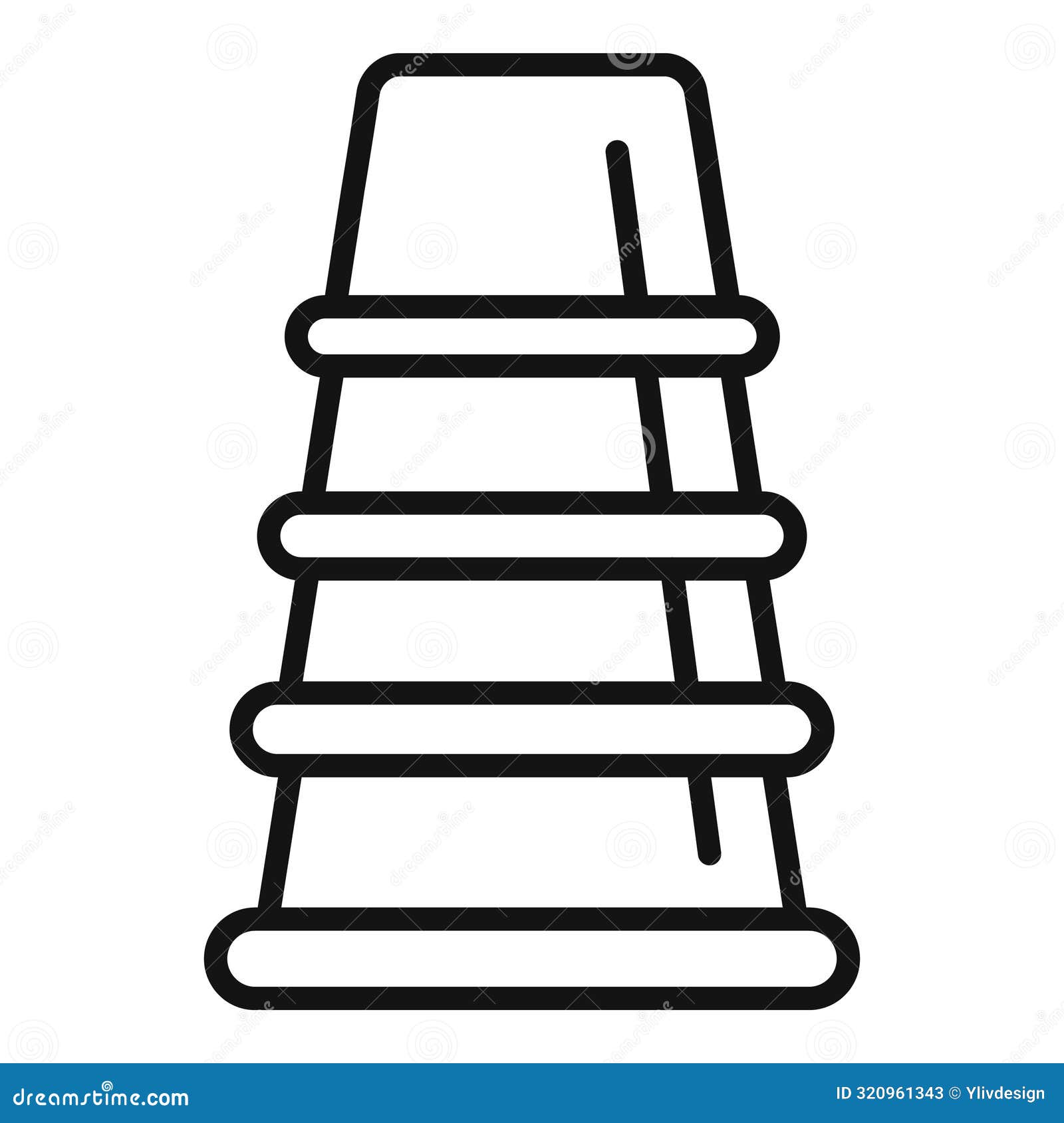 Minimalist Line Drawing of Water Tower Structure Stock Vector ...