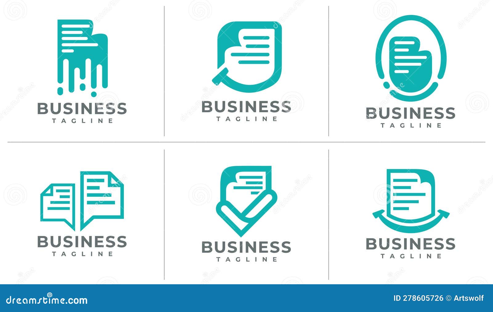 Minimalist Line Paper Document Logo Design Template. Digital Paper Text ...