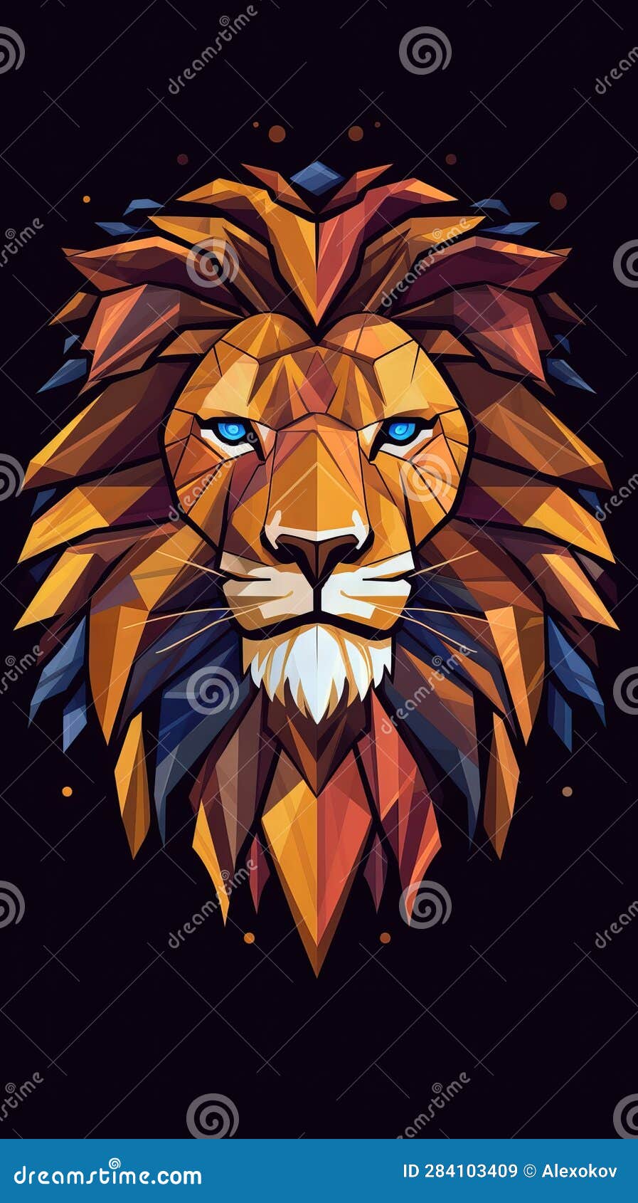 Minimalist Lion Head Logo Design By John Mckinstry Royalty-Free Stock ...