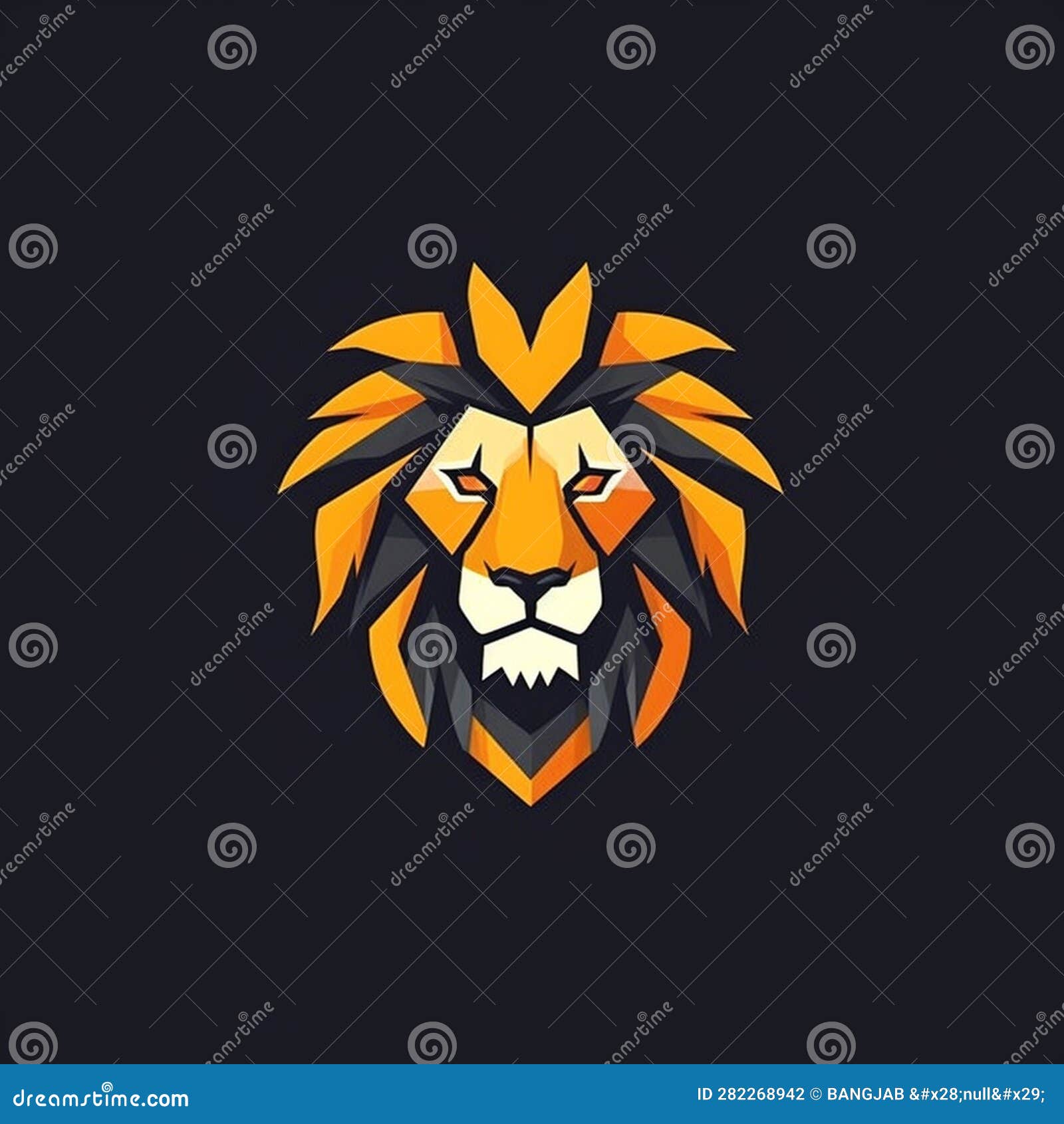 Minimalist Lion Logo Illustration Stock Illustration - Illustration of ...