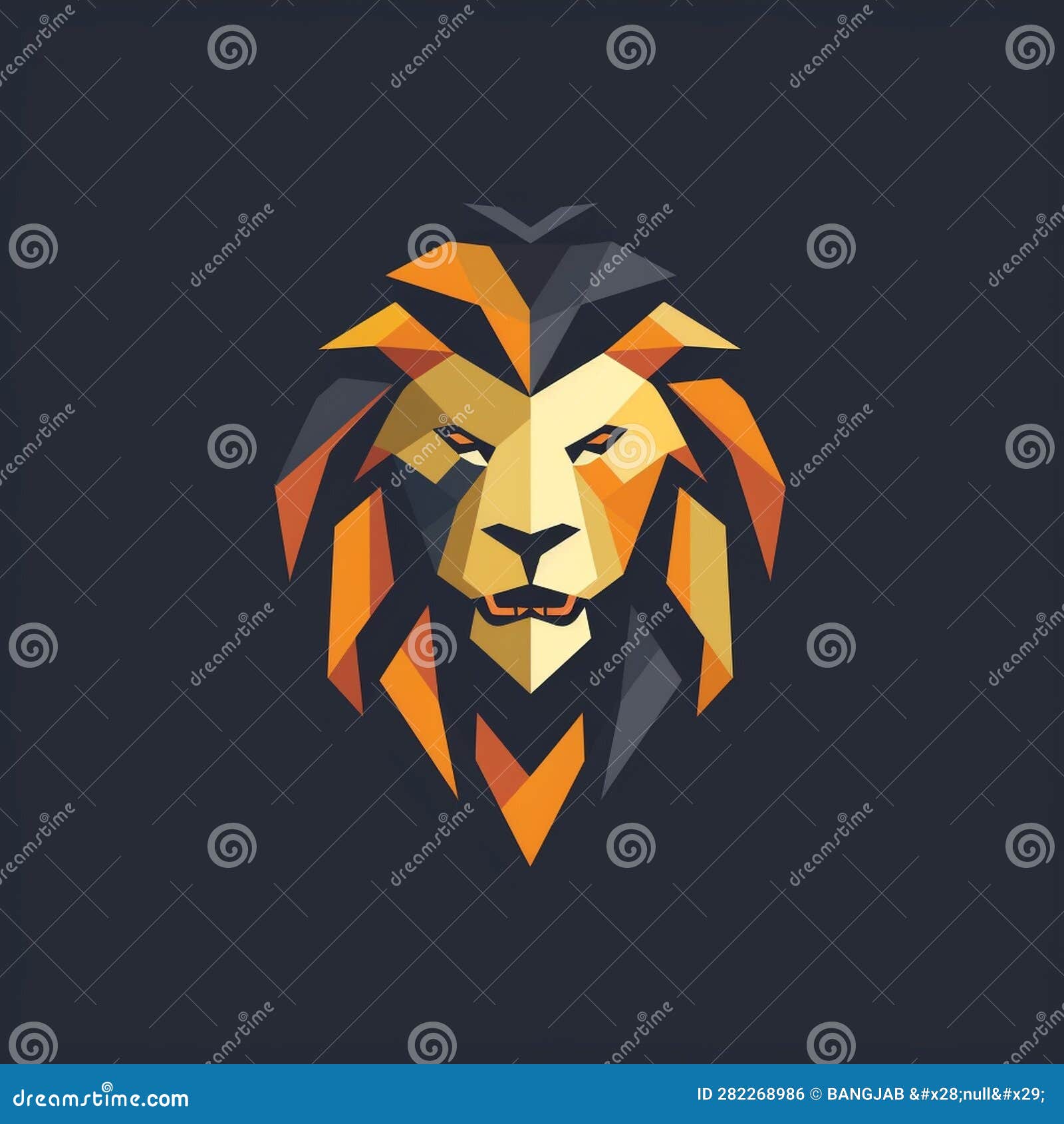 Minimalist Lion Illustration On White Background Royalty-Free Stock ...