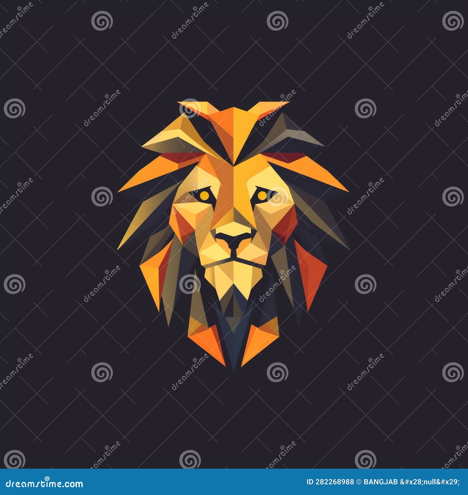 Minimalist Lion Logo Illustration Stock Illustration - Illustration of ...