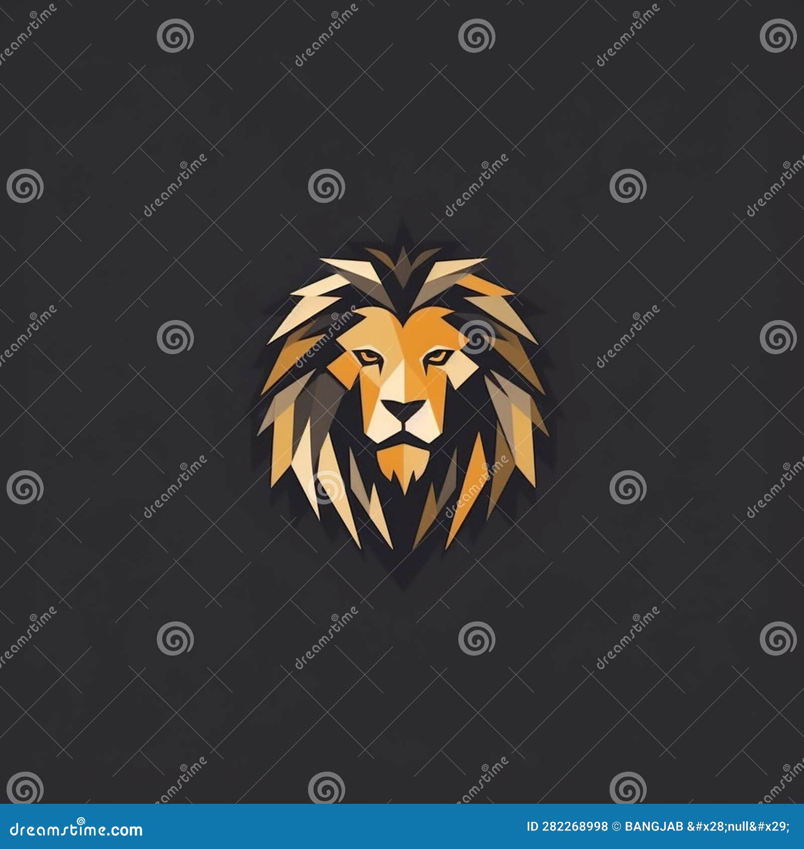 Minimalist Lion Illustration On White Background Royalty-Free Stock ...