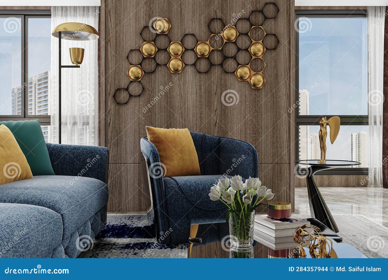 Minimalist Living Room Interior Design Embracing Simplicity Stock Photo ...