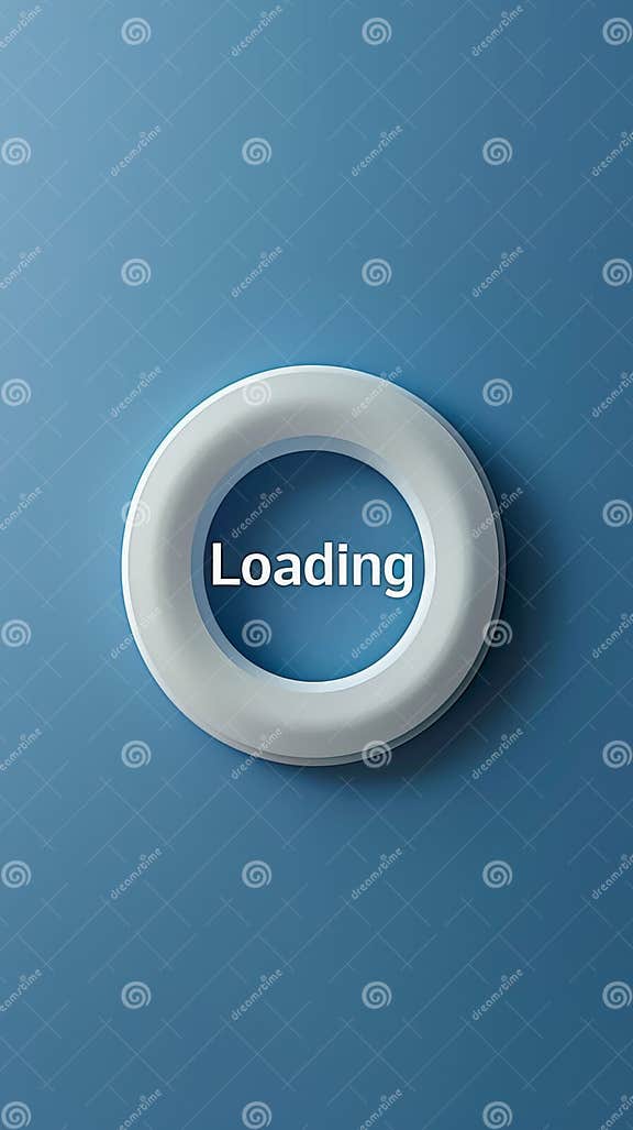 Minimalist Loading Typography on Bright Isolated Background, Simple and ...