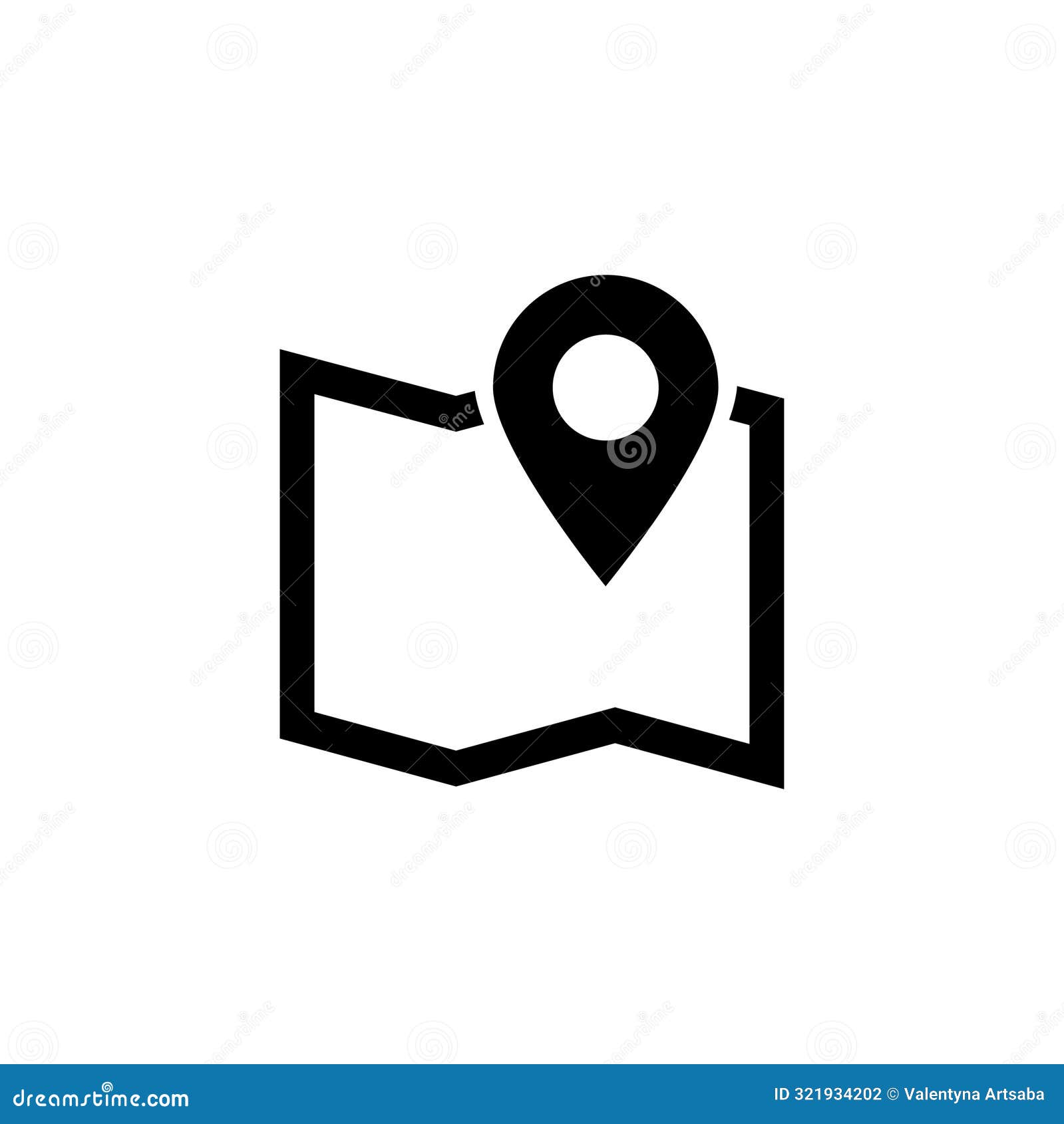Minimalist Location Pin on Map Icon, Perfect for Navigation and Travel ...