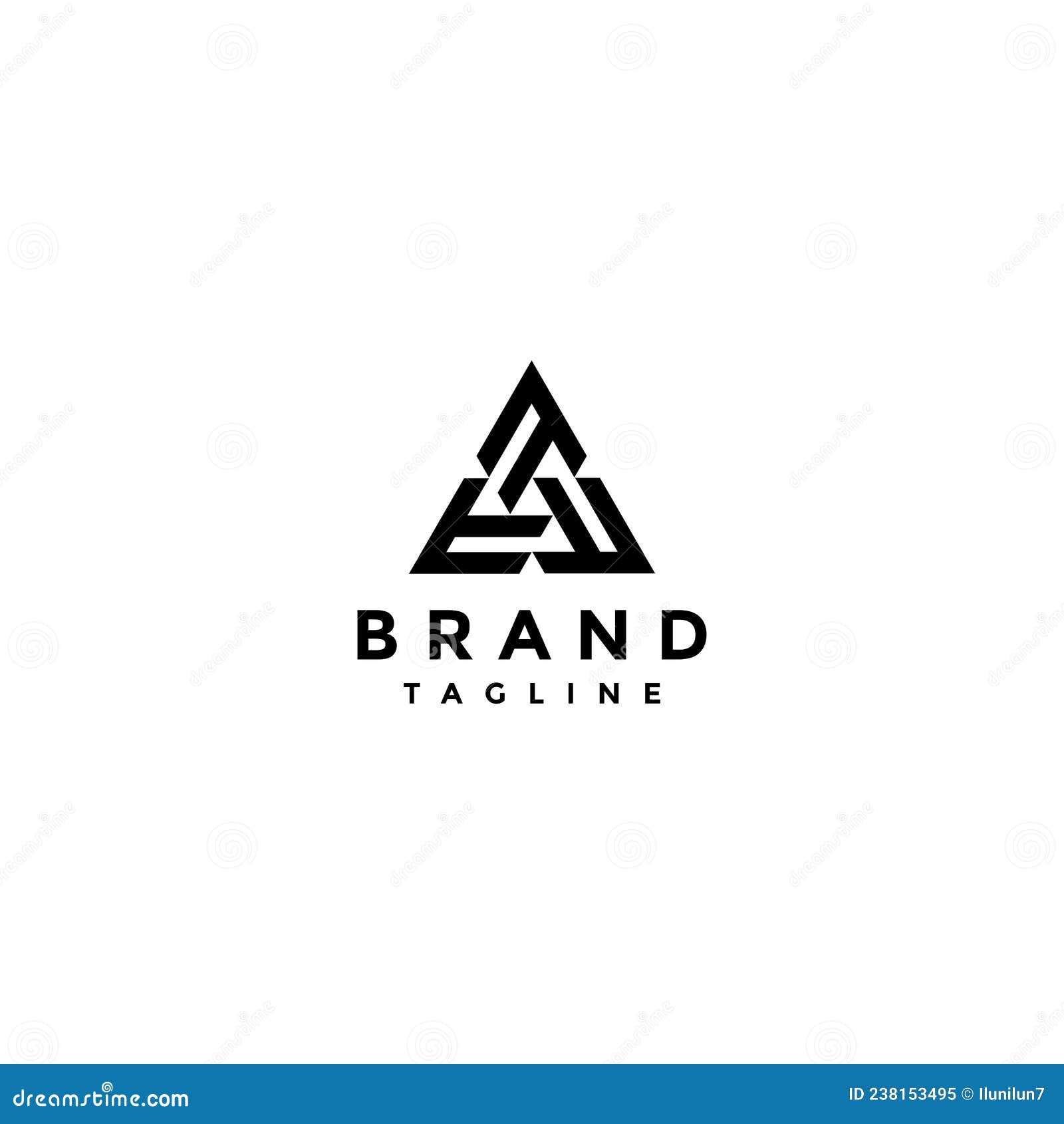 Minimalist Logo Design Three Letter T Form a Triangle or a Mountain ...