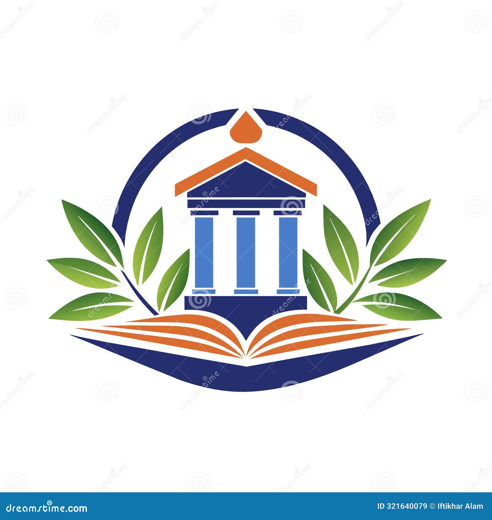 A Minimalist Logo for an Educational Institution Featuring a Building ...