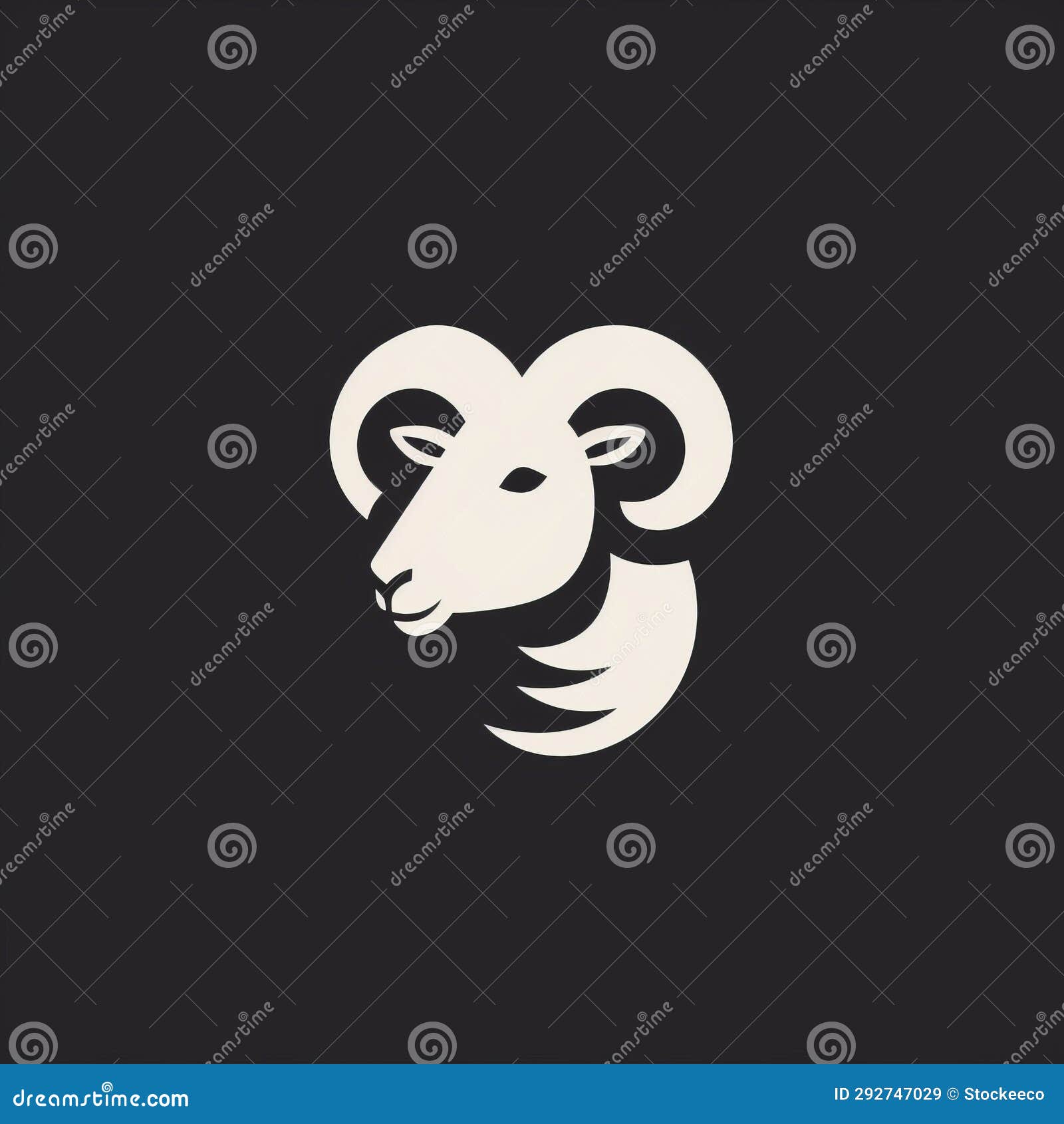 Aggressive Sheep Logo Design - Modern and Stylized Vector Illustration ...