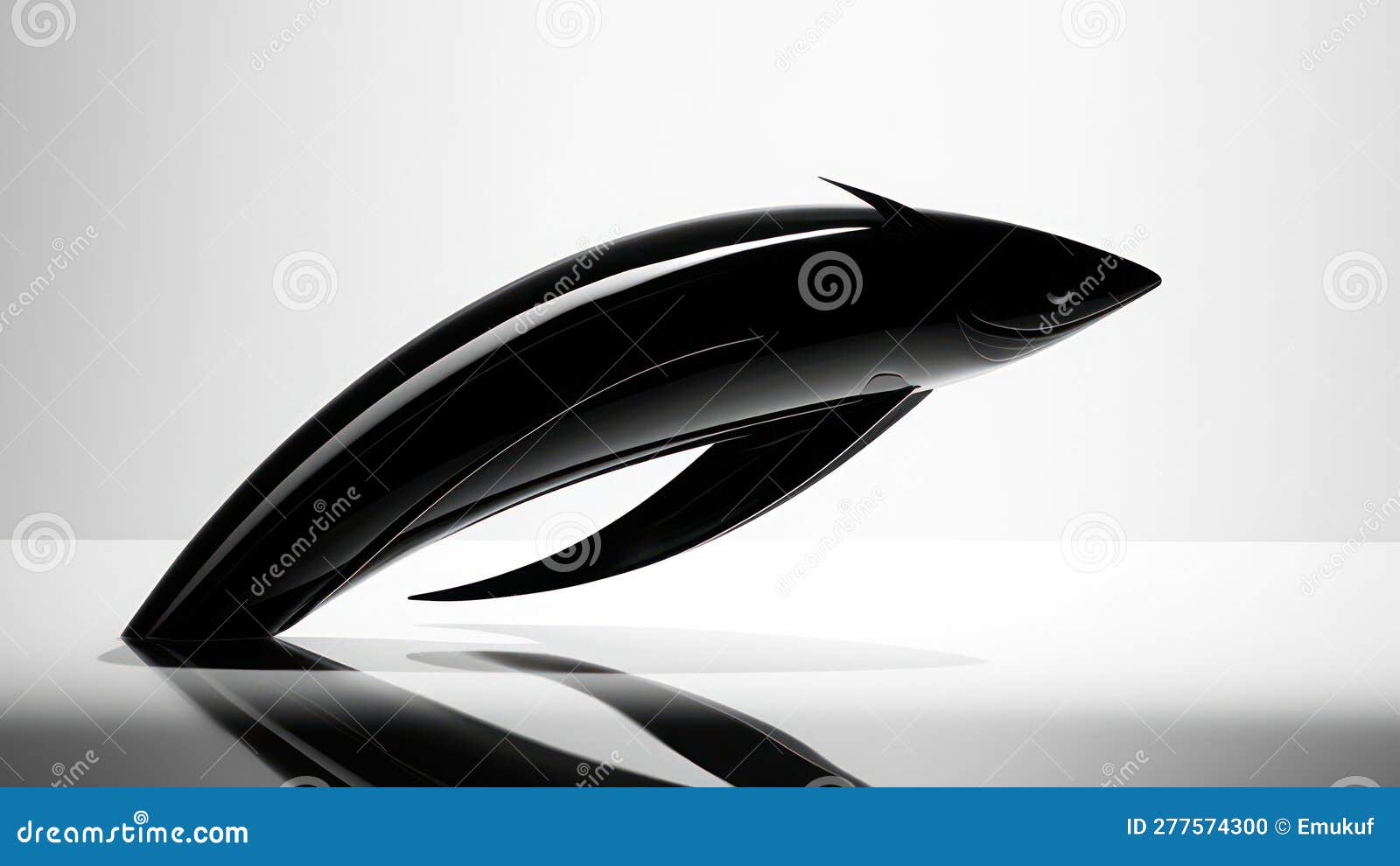 Minimalist Logo Fish Fin with Sleek Lines Generative Ai Stock ...