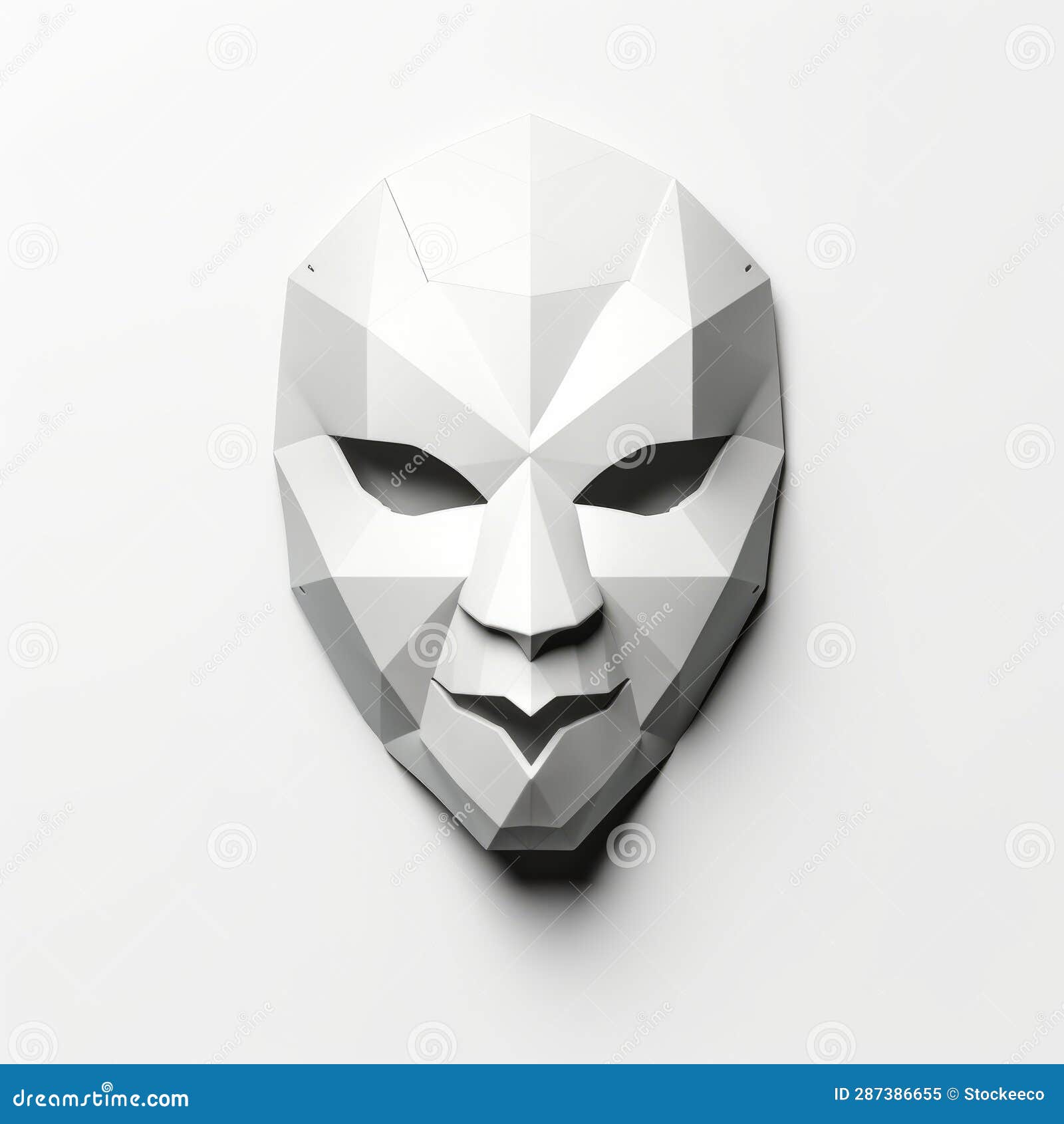 Minimalist Low Poly Polygon Mask 3d Illustration by Post Malone Stock ...