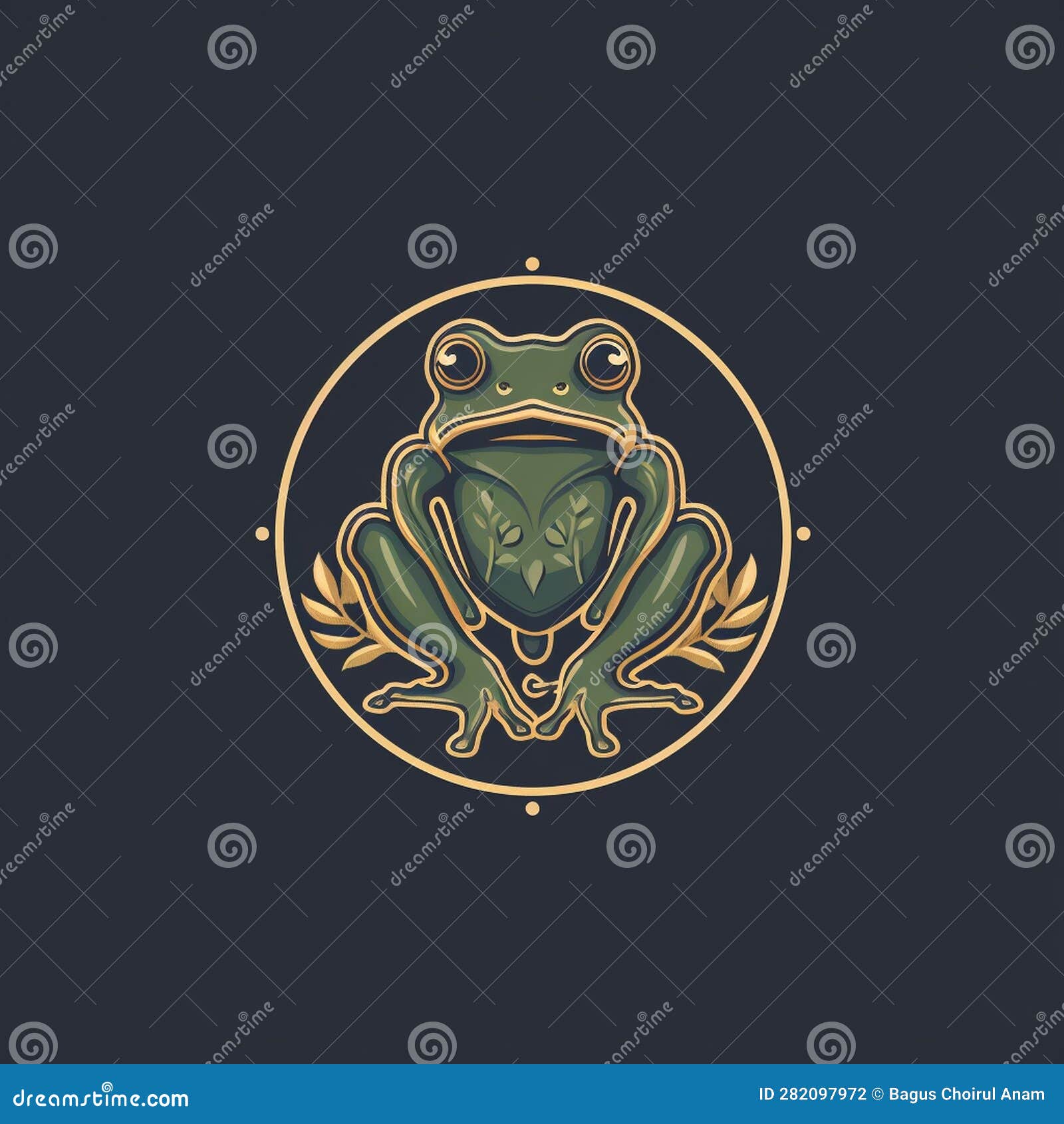 Minimalist Luxury Frog Logo Illustration Stock Illustration ...