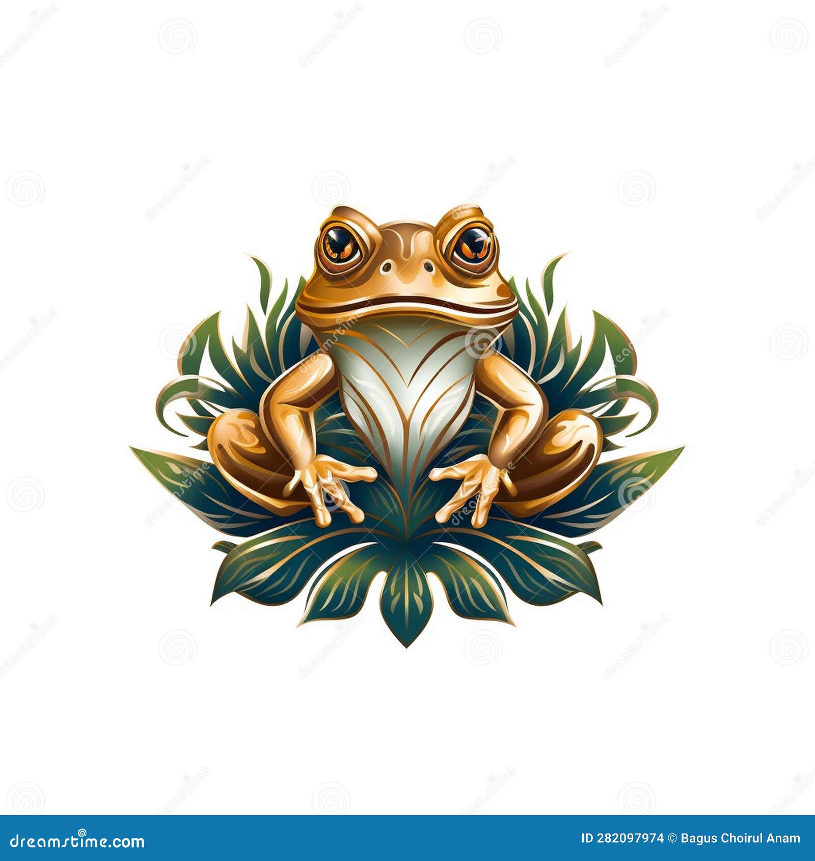 Minimalist Luxury Frog Logo Illustration Stock Illustration ...