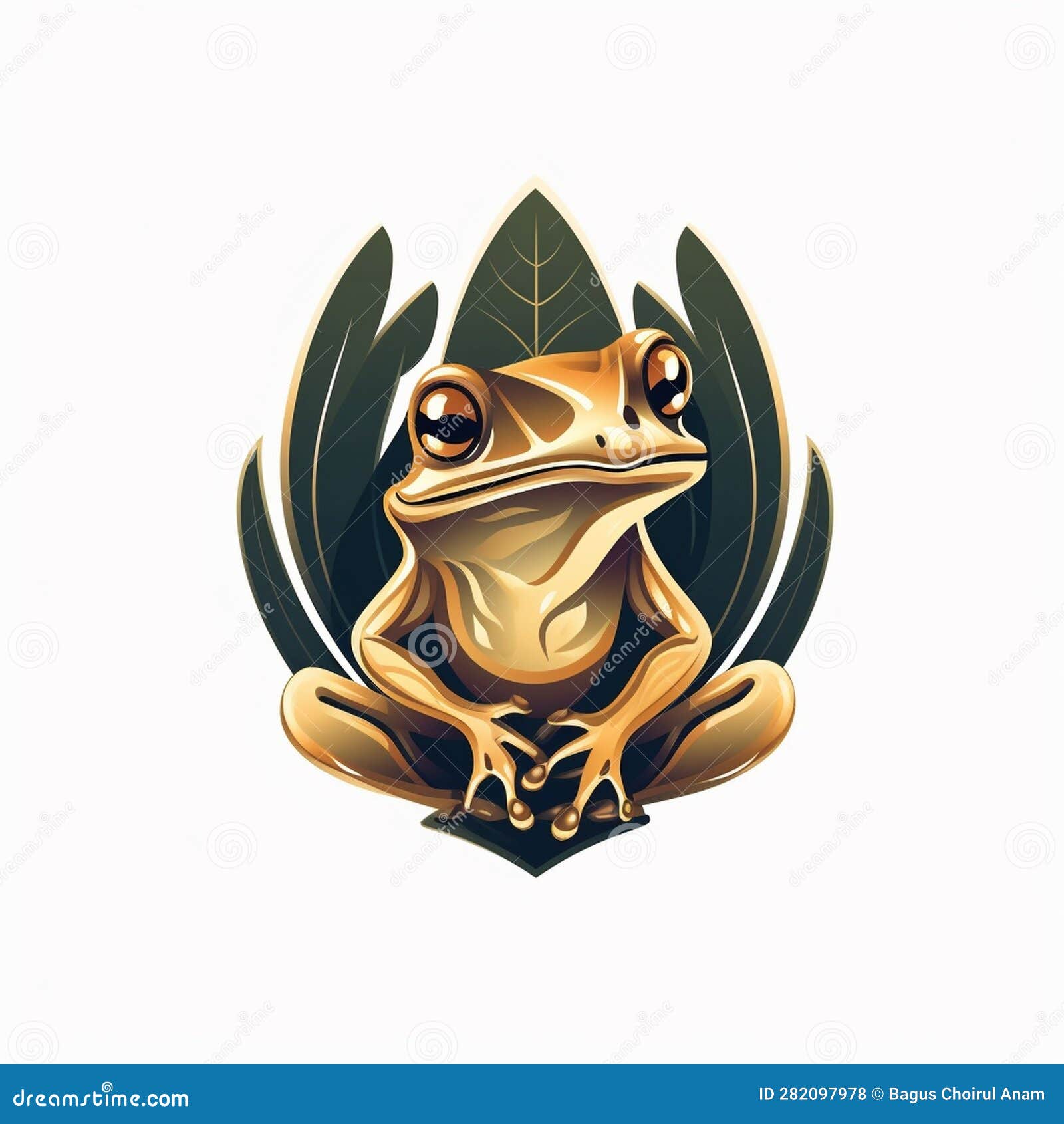 Minimalist Luxury Frog Logo Illustration Stock Illustration ...