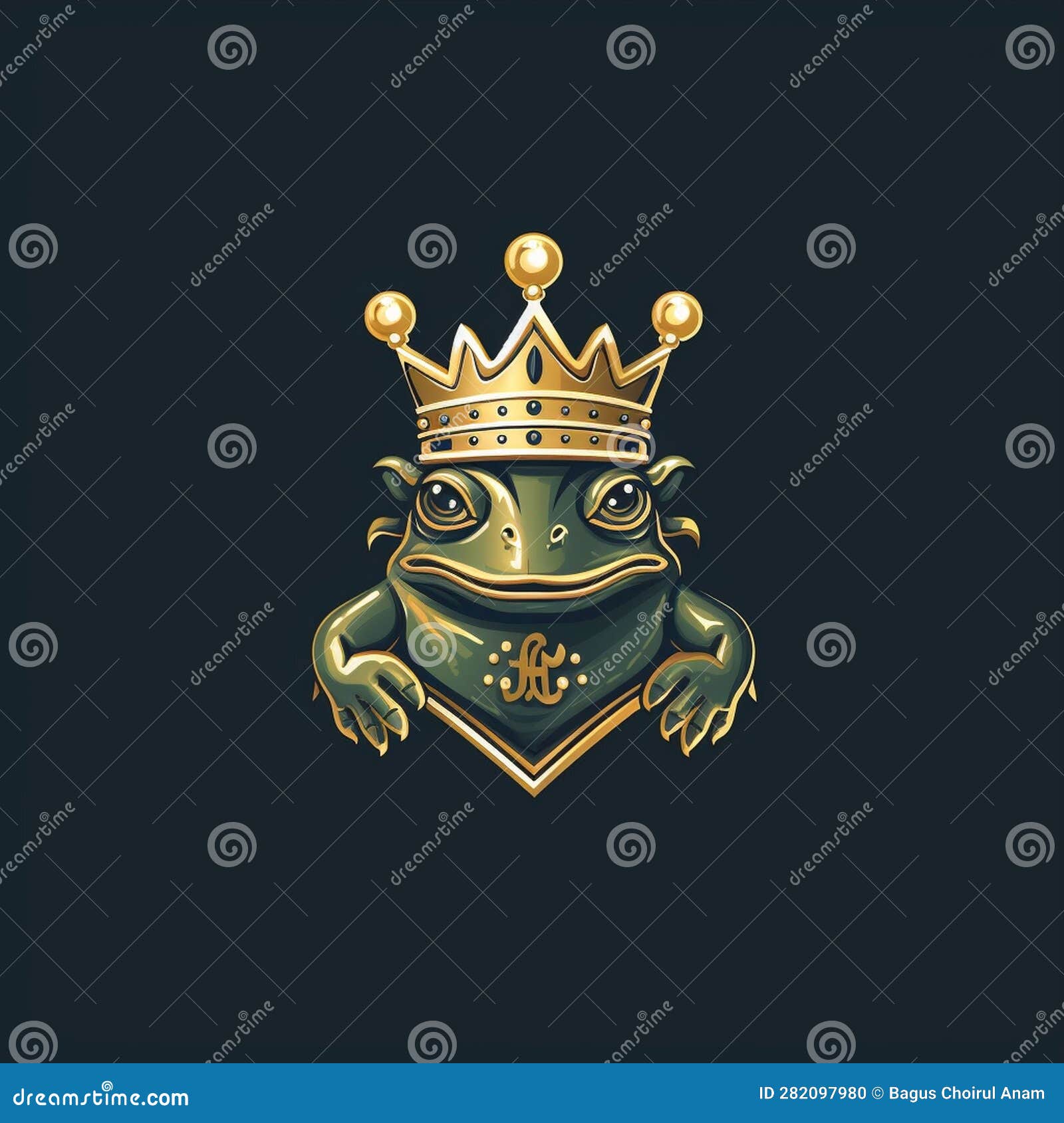 Minimalist Luxury Frog Logo Illustration Stock Illustration ...