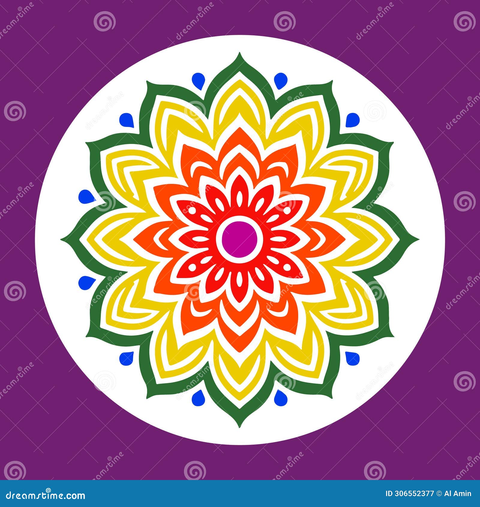 Minimalist Vector Design of a Mandala Stock Vector - Illustration of ...