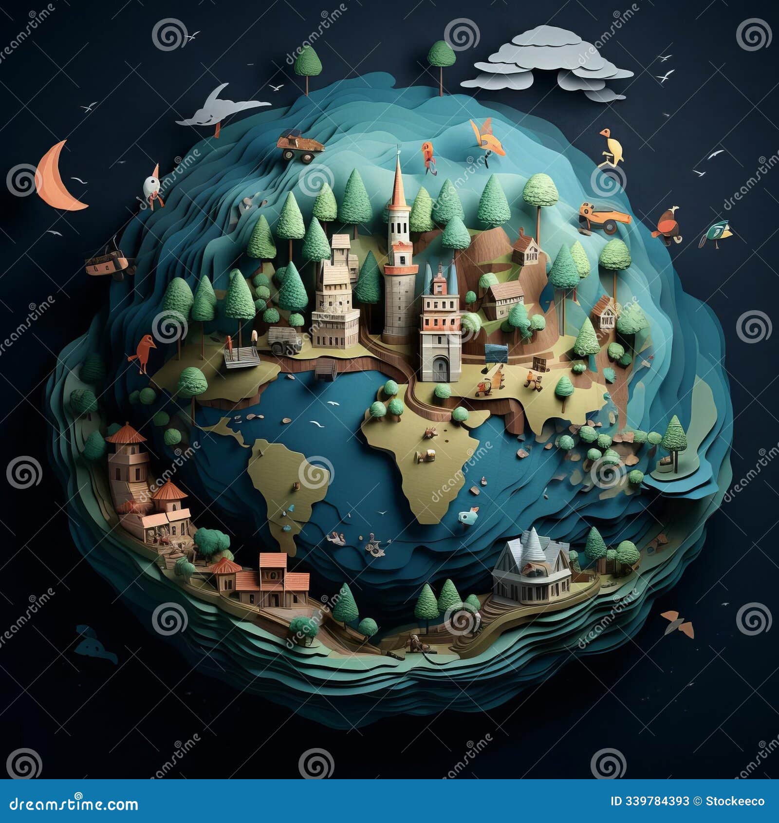 Minimalist Maplestory Global Design on Dark-blue Textured Paper Stock ...