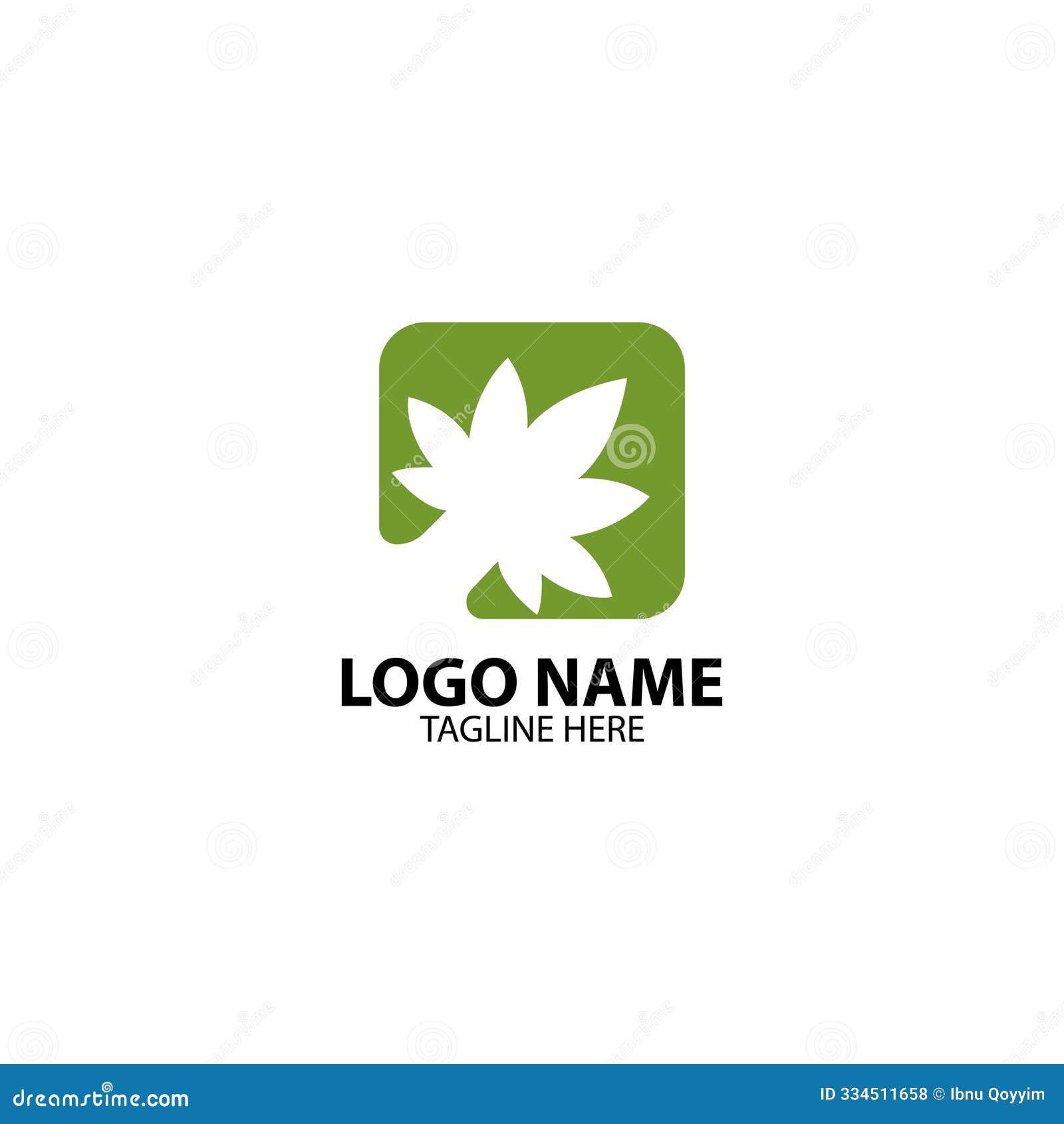 Minimalistic Marijuana Leaves Logo Design Vector Stock Vector ...