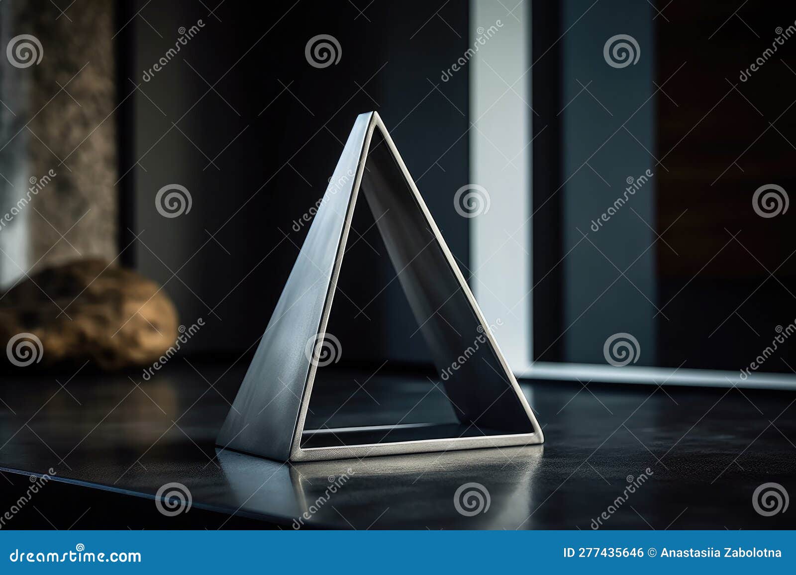 A Minimalist Metal Podium with a Triangular Base. Generative AI Stock ...