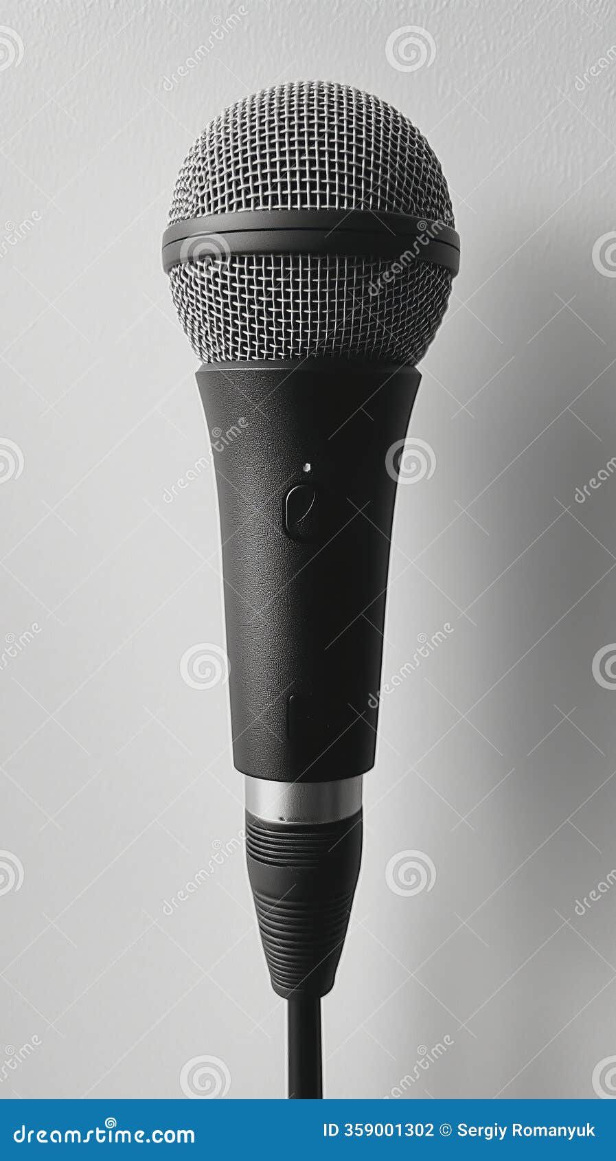 Minimalist Microphone Design Captured Against Pure White Background ...