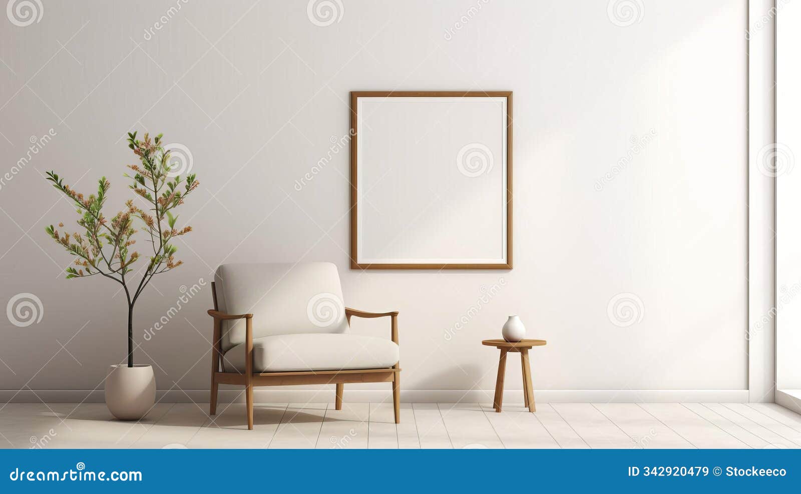 Minimalist Mid-century Border Frame Design with Simple Accents Stock ...