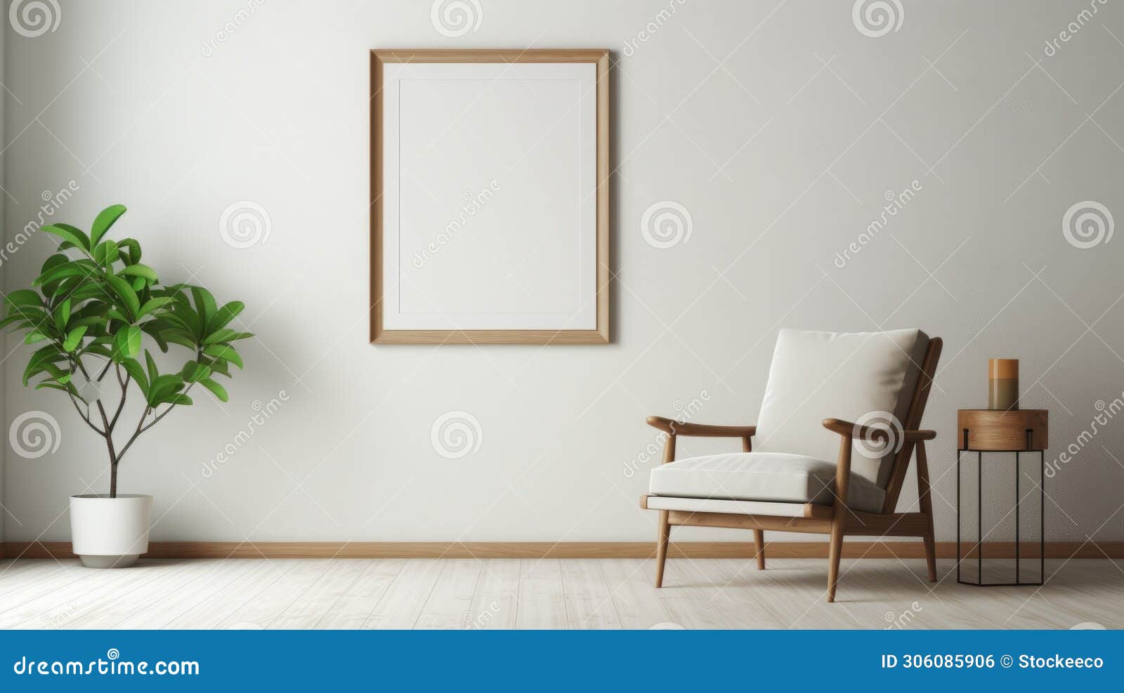 Minimalist Mid-century Frame with Subtle Earthy Tones Stock ...