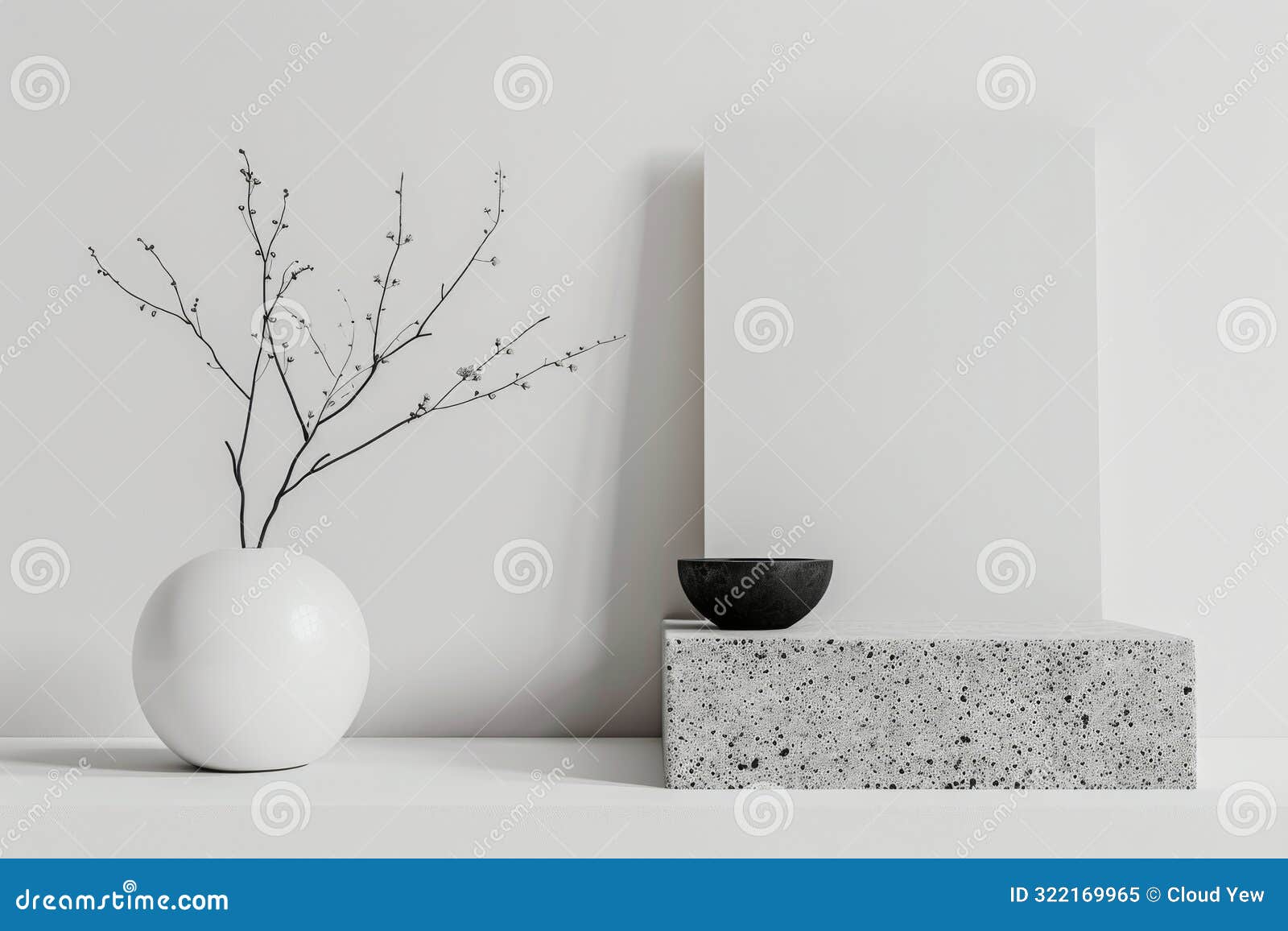 Minimalist Mockup Setup Featuring a Clean and Minimalist Background ...