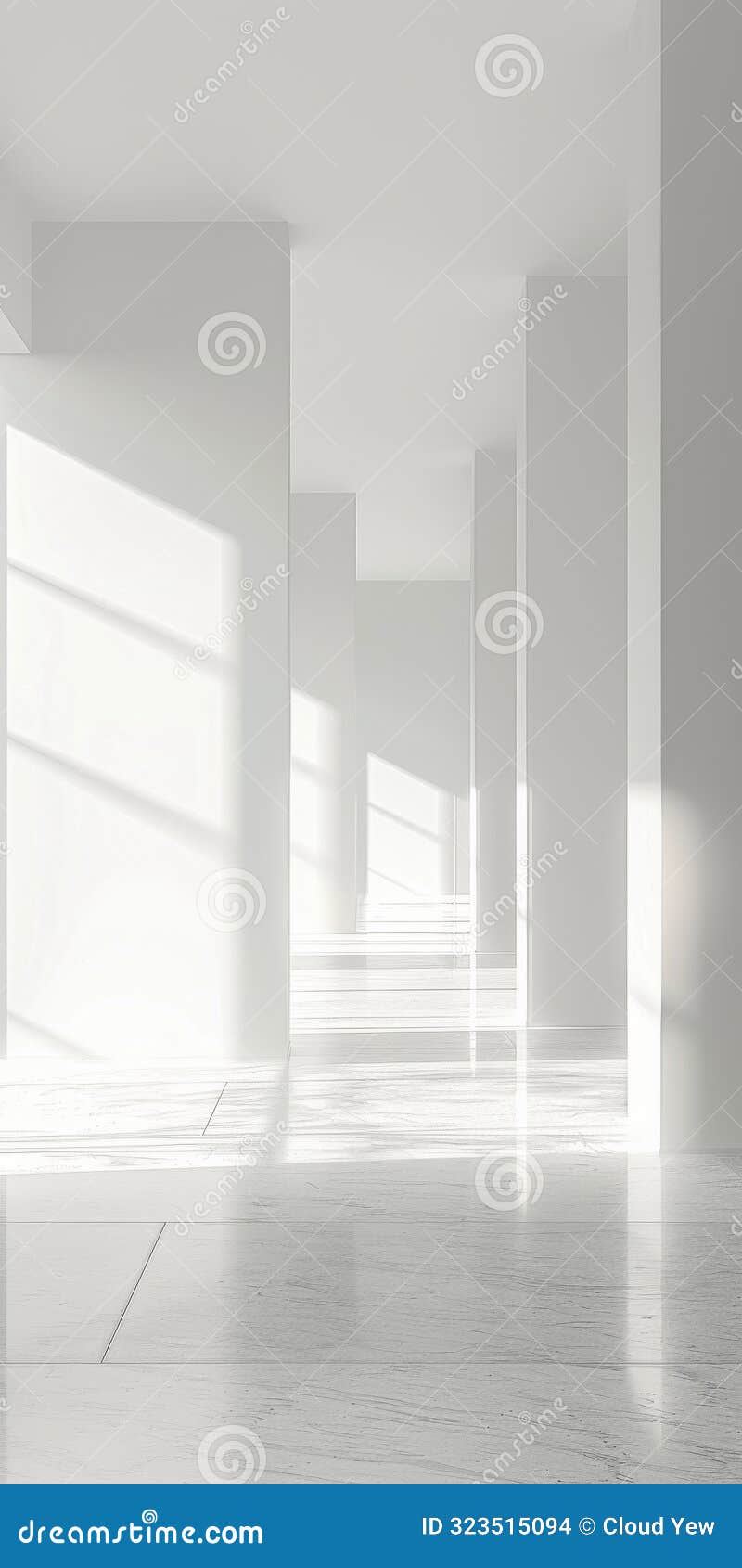 Minimalist Modern Background with Generous White Space. Stock ...