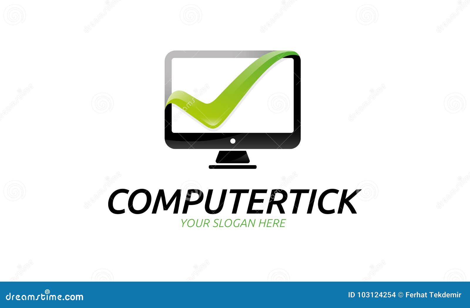 Computer Check Logo stock vector. Illustration of repair - 103124254