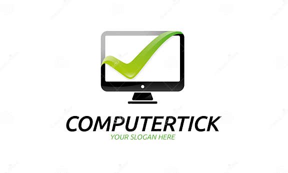 Computer Check Logo stock vector. Illustration of repair - 103124254