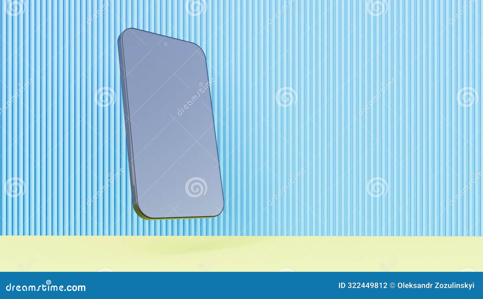 Minimalist Modern Empty Mockup Smartphones 3d Stock Illustration ...