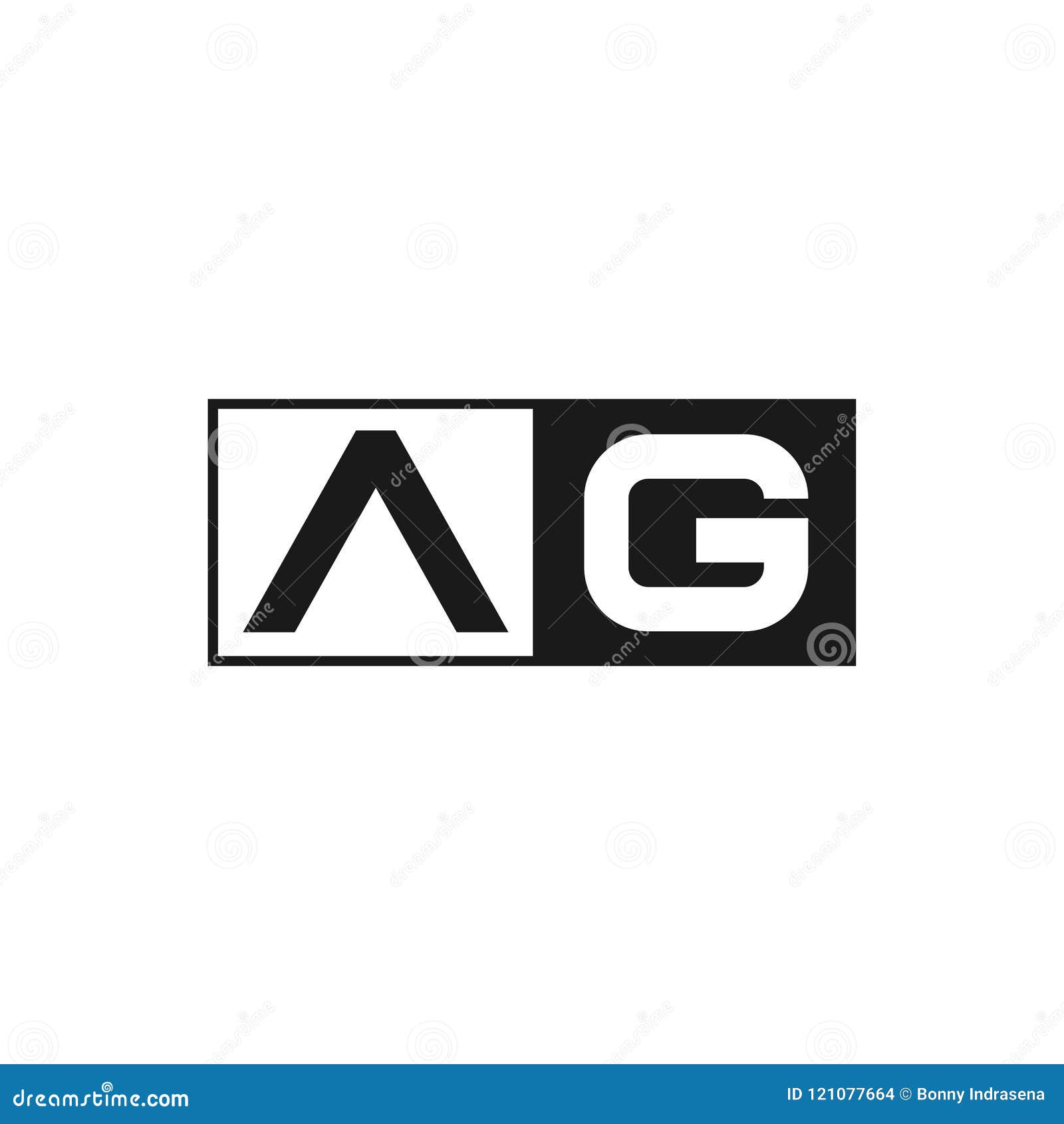Initial Letter AG Logo Template Vector Design Stock Vector ...