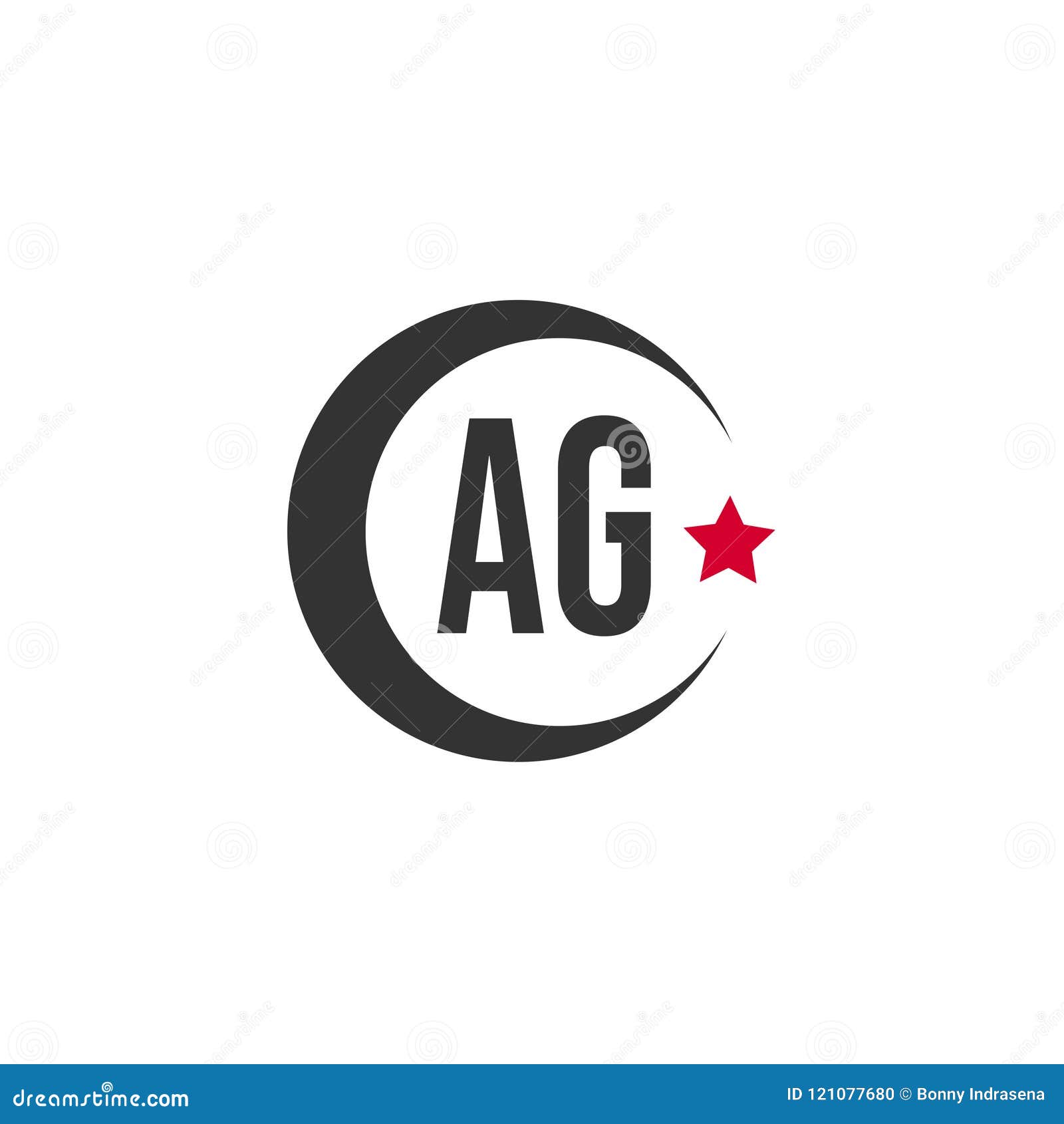 Initial Letter AG Logo Template Vector Design Stock Vector ...