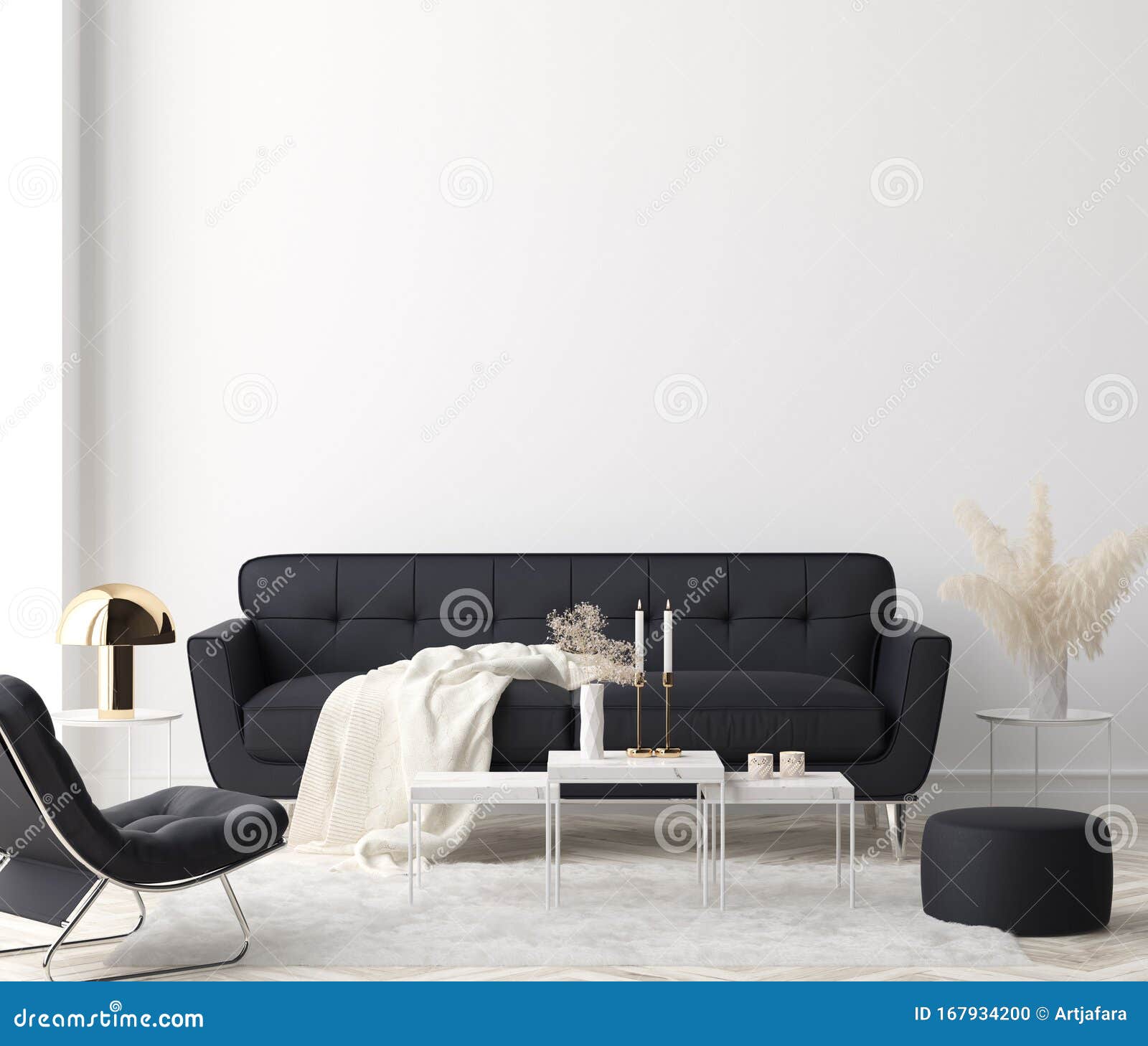 Minimalist Modern Living Room Interior Background Stock Illustration ...